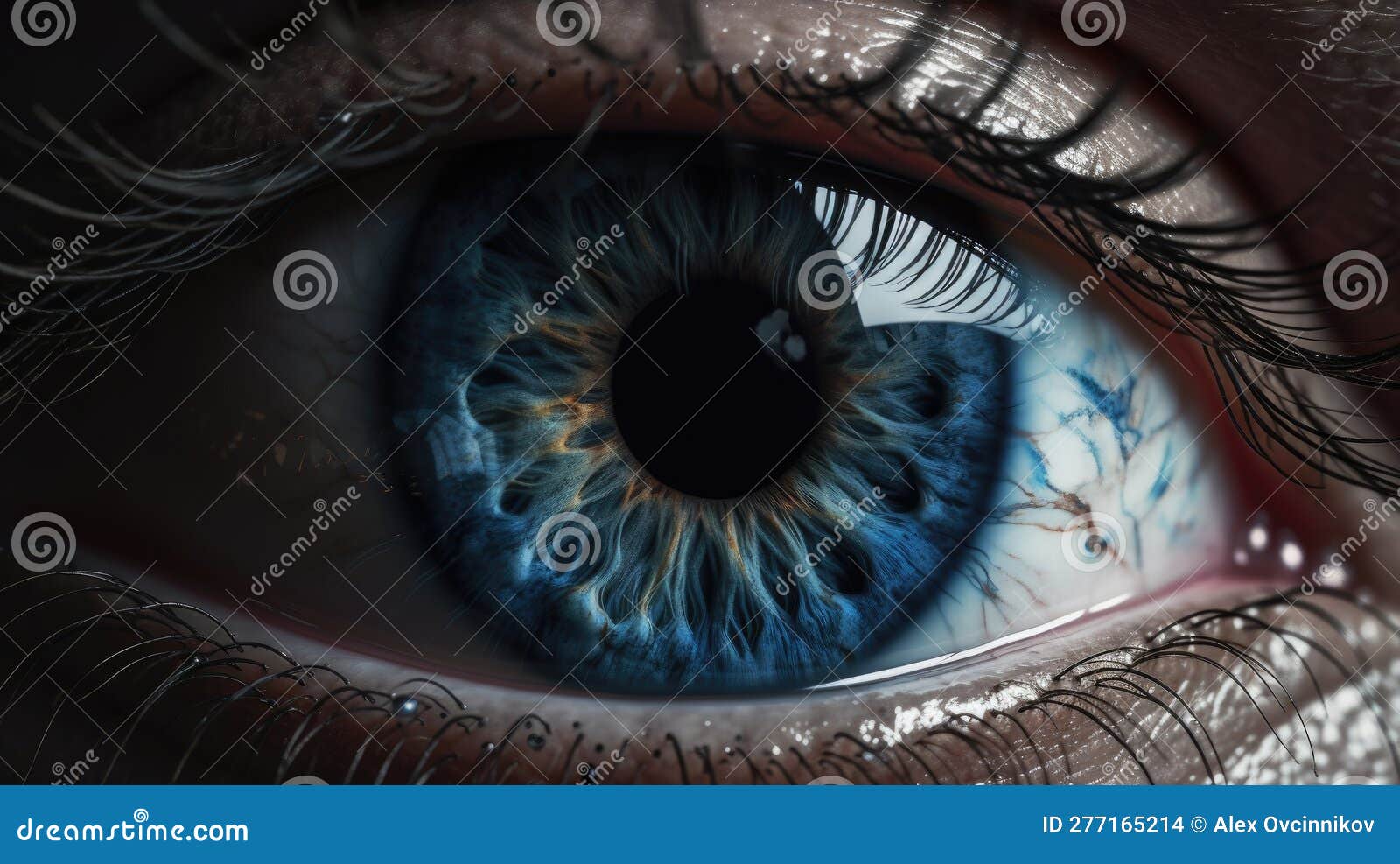 Blue Eye Close-Up: Realistic Painting for Web and Print. Stock ...