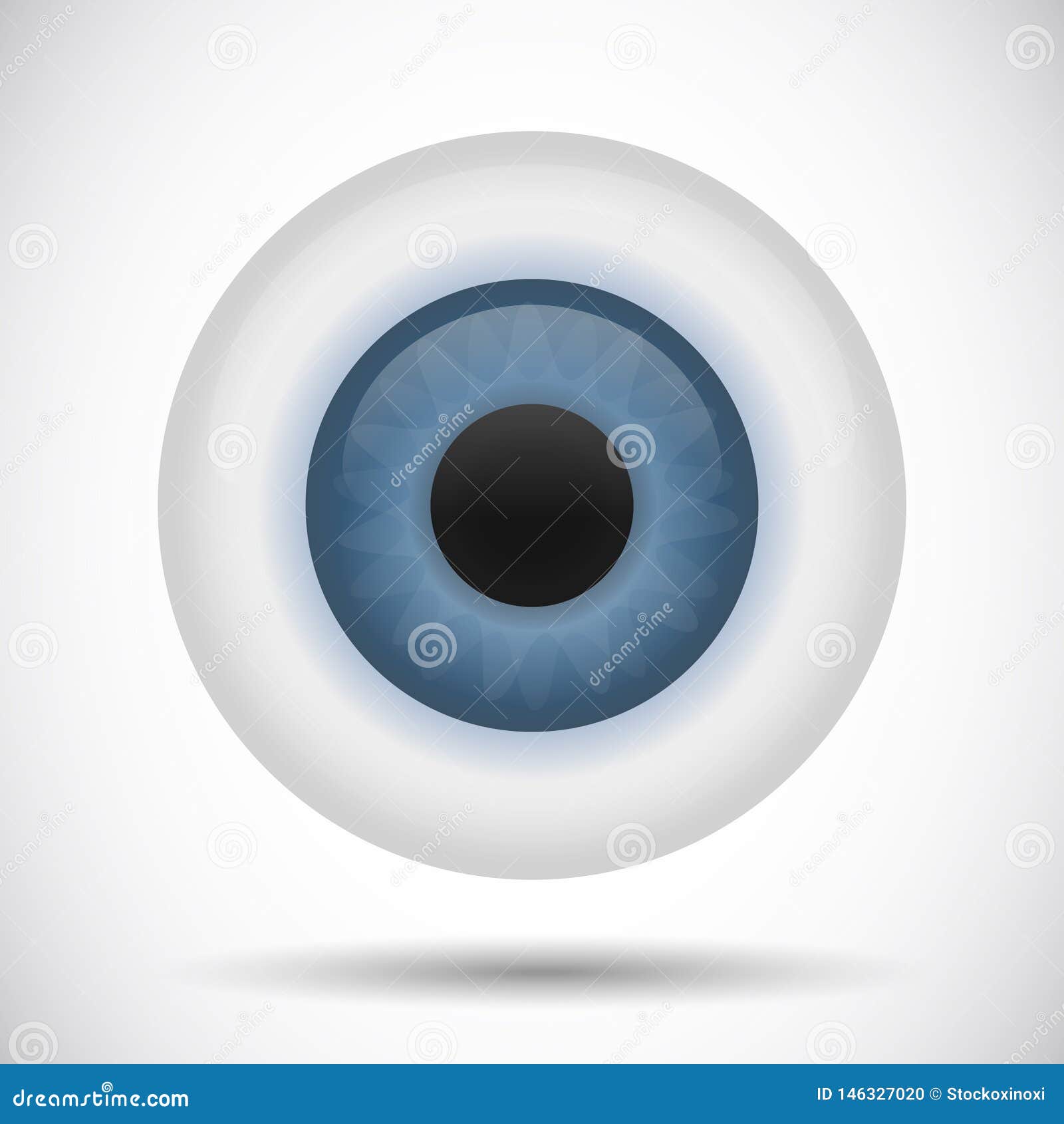 Blue Eye Eyeball Iris Vector Illustration Stock Vector - Illustration ...