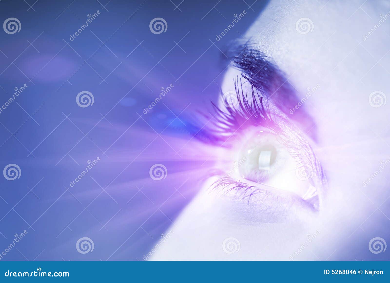 Blue eye with glow effect stock photo. Image of female - 5268046