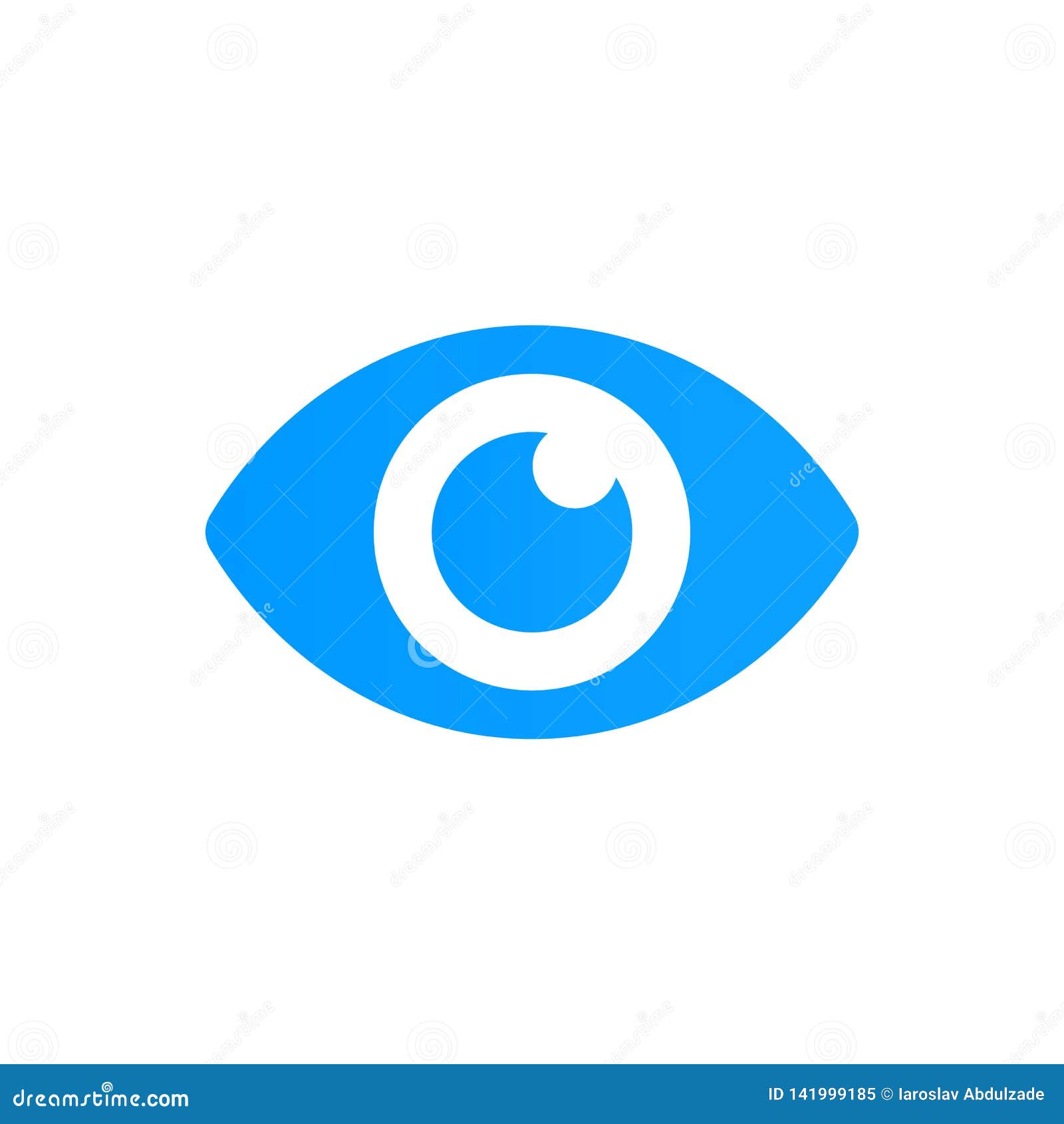 Blue Eye Icon Vector. Look and Vision Icon Stock Illustration ...