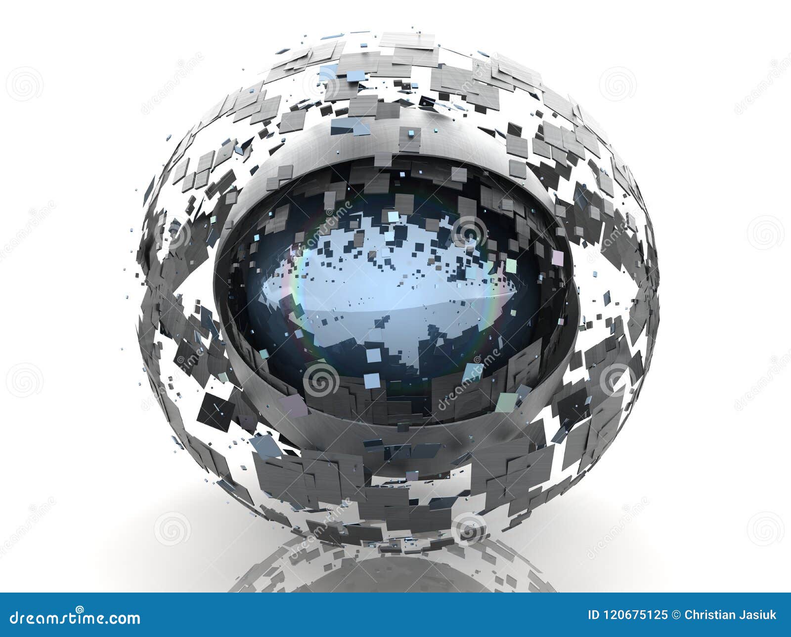 Blue Eye Internet Sphere stock illustration. Illustration of ball ...