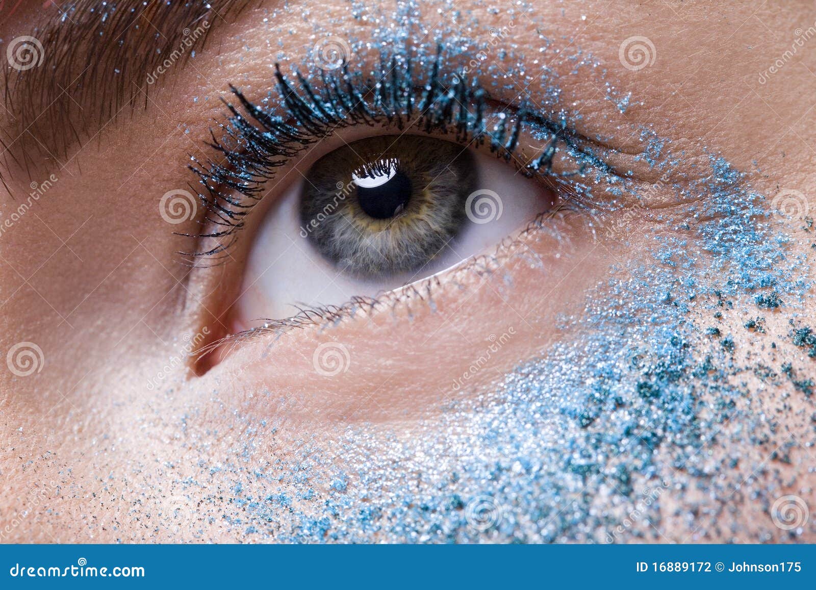 Blue Eye Shadow stock photo. Image of human, girl, frosted - 16889172