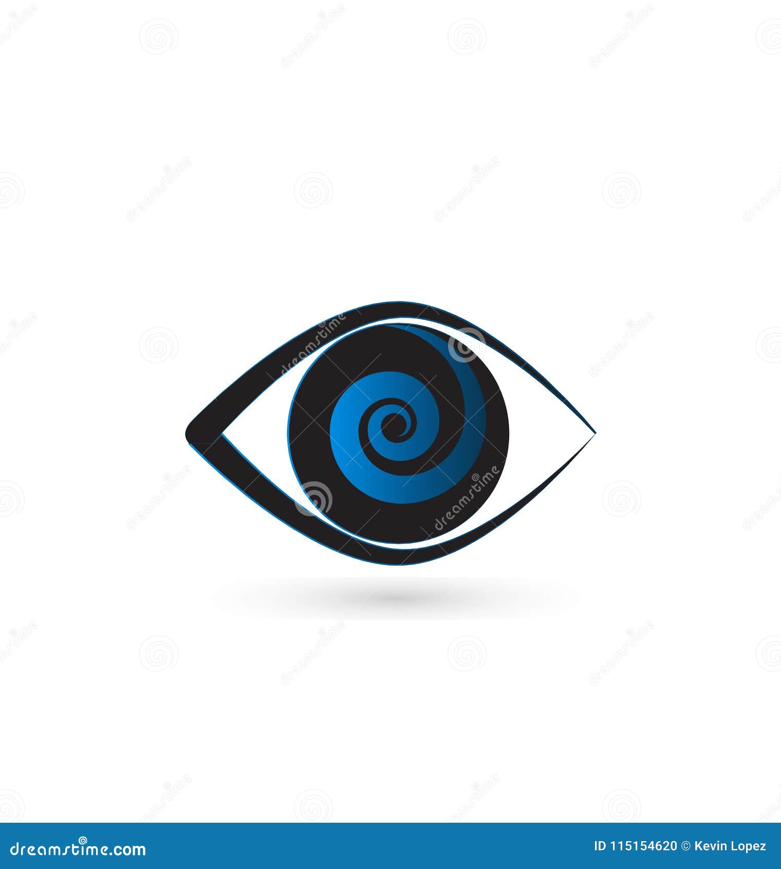 Blue Eye Swirly Iris Vector Icon Stock Vector - Illustration of blue ...