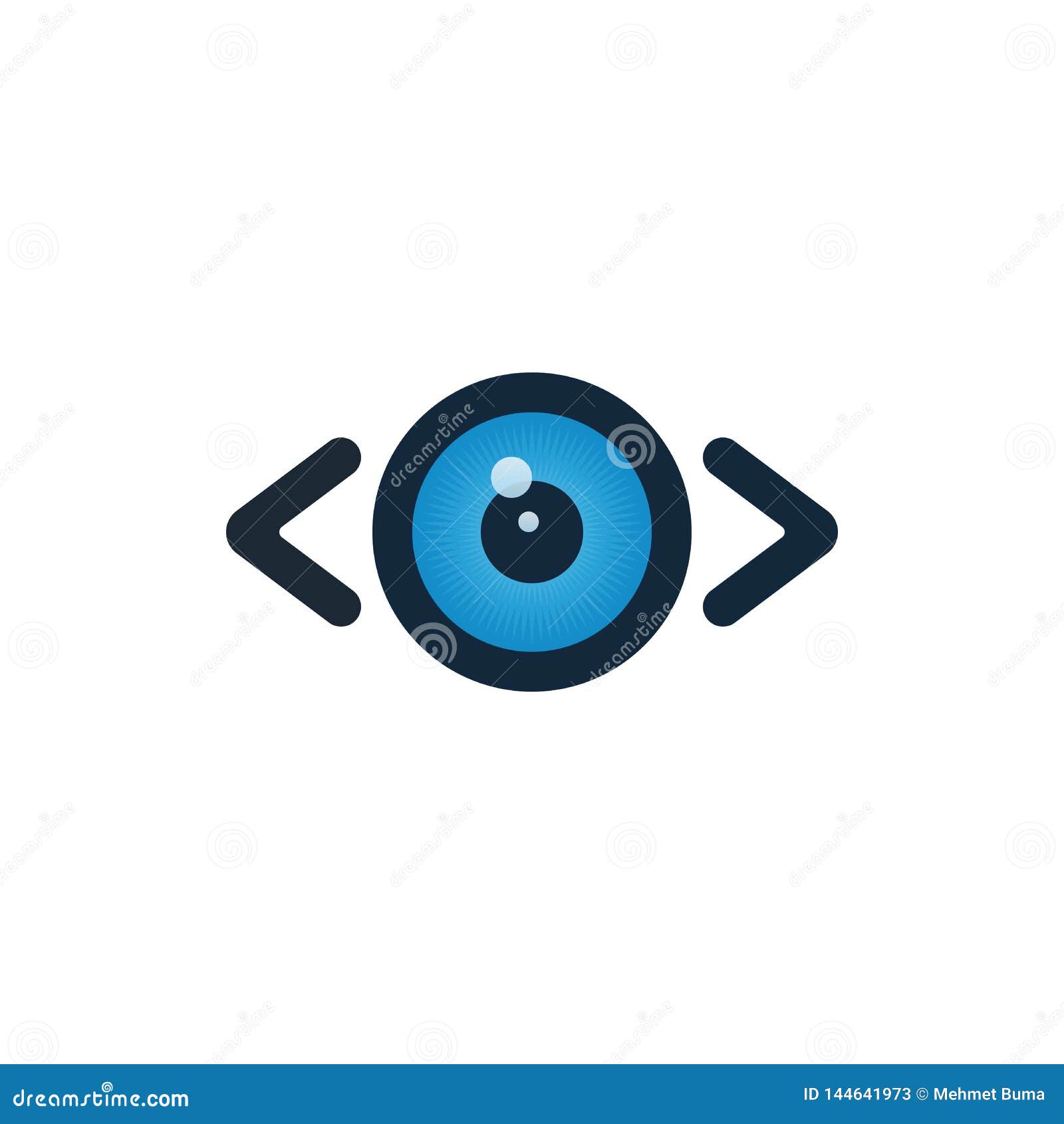 Blue Eye Symbol, Creative Vision Icon Stock Vector - Illustration of ...