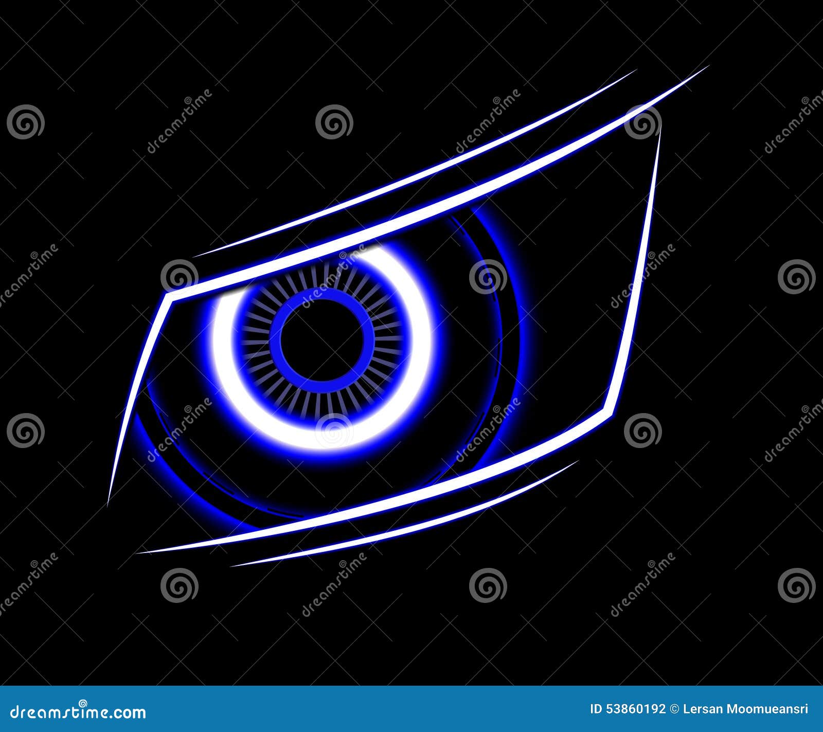 Blue Eye Technology Abstract Background Stock Vector - Illustration of ...