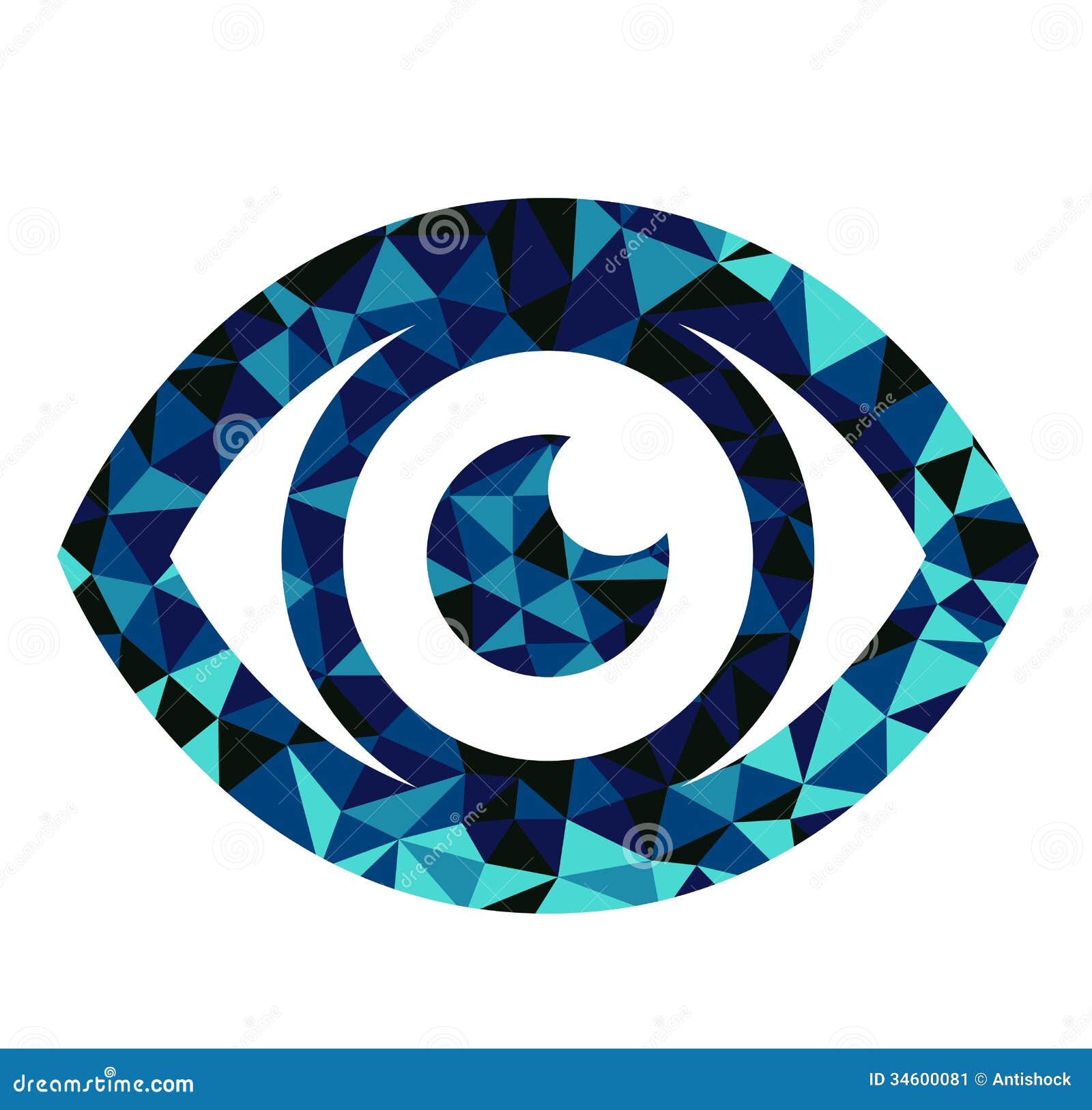 Blue Eye Triangle Pattern Design Stock Illustrations – 727 Blue Eye ...