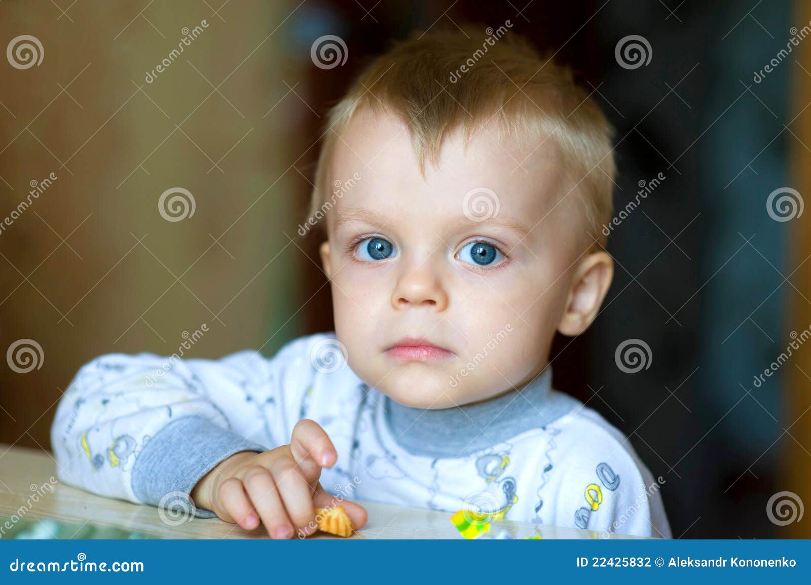 Blue-eyed boy stock photo. Image of blond, child, table - 22425832