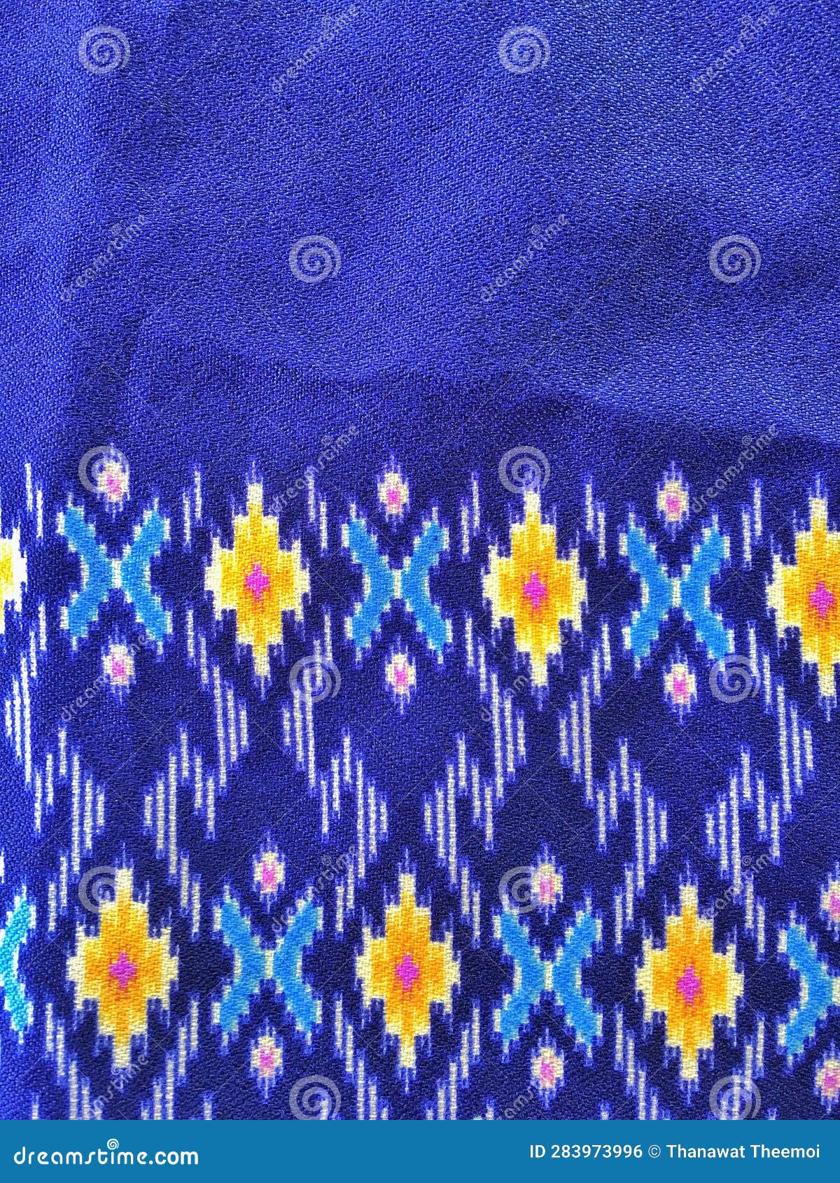 Blue Fabric Pattern Abstract Background Stock Photo - Image of textile ...