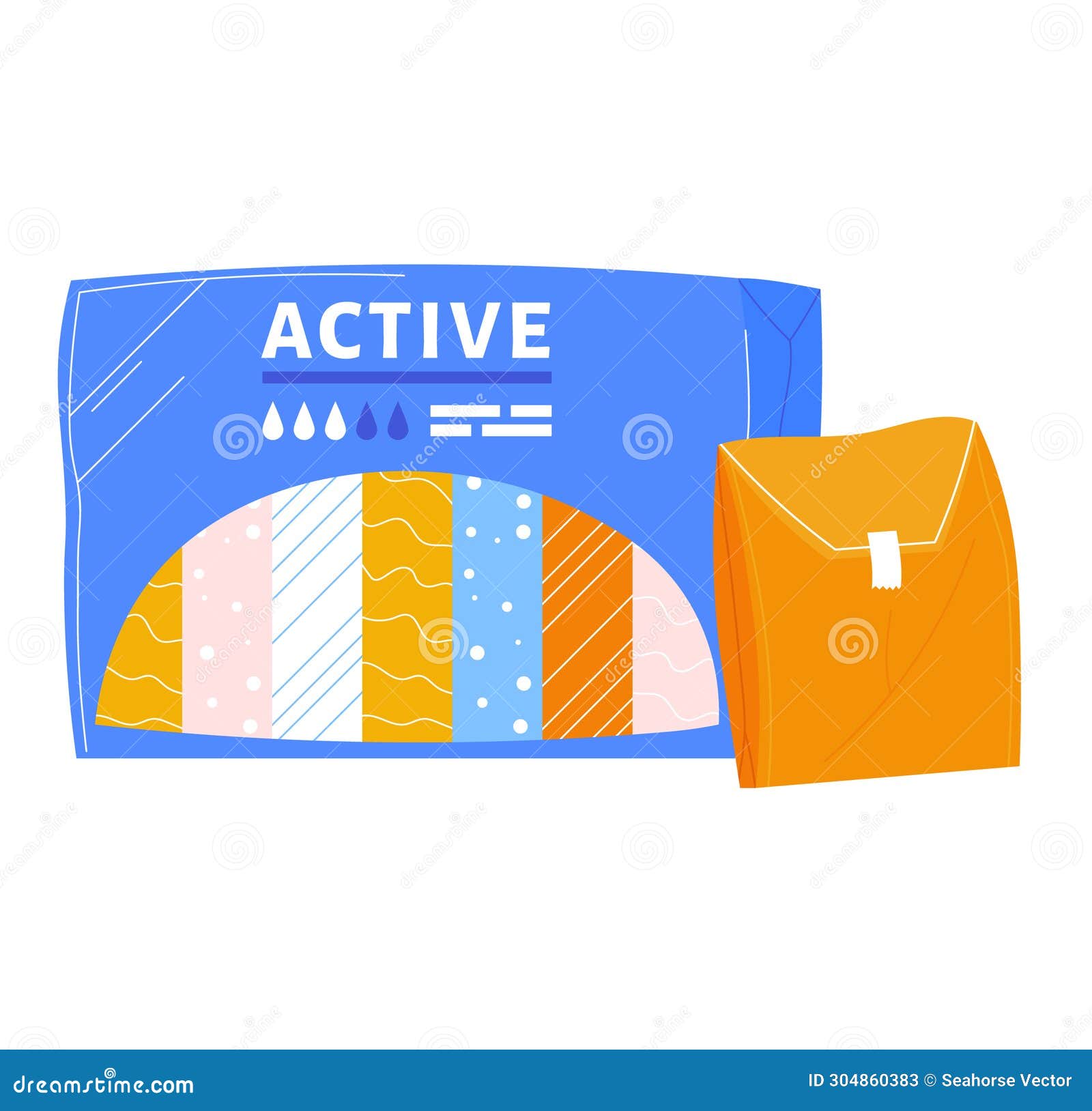 Blue Fabric Swatches with Patterns and a Clothes Folder or Envelope ...