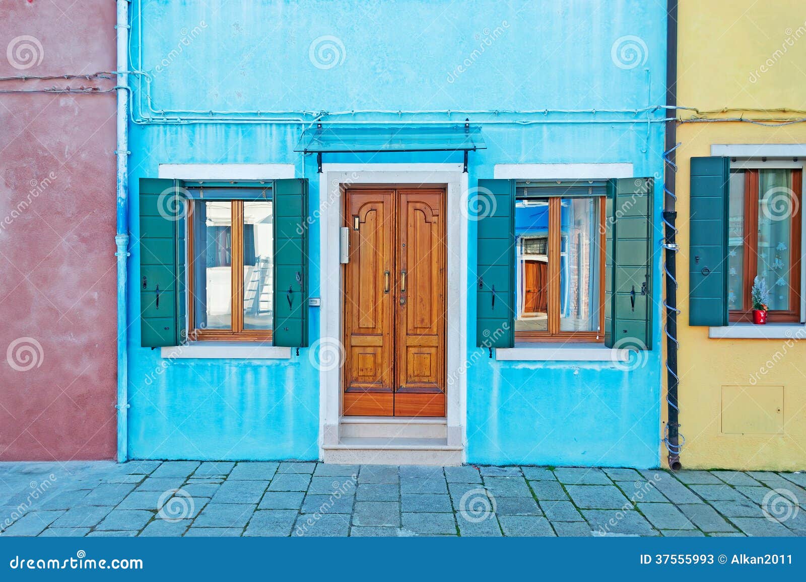 Blue facade stock image. Image of landmark, mediterranean - 37555993