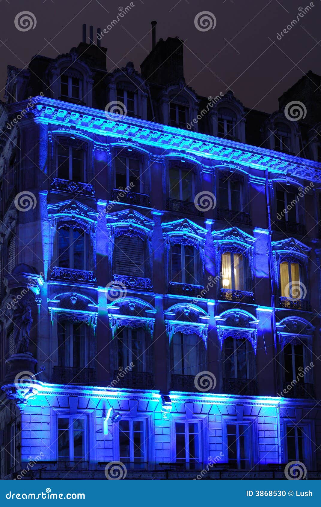 Blue facade stock photo. Image of house, apartment, city - 3868530