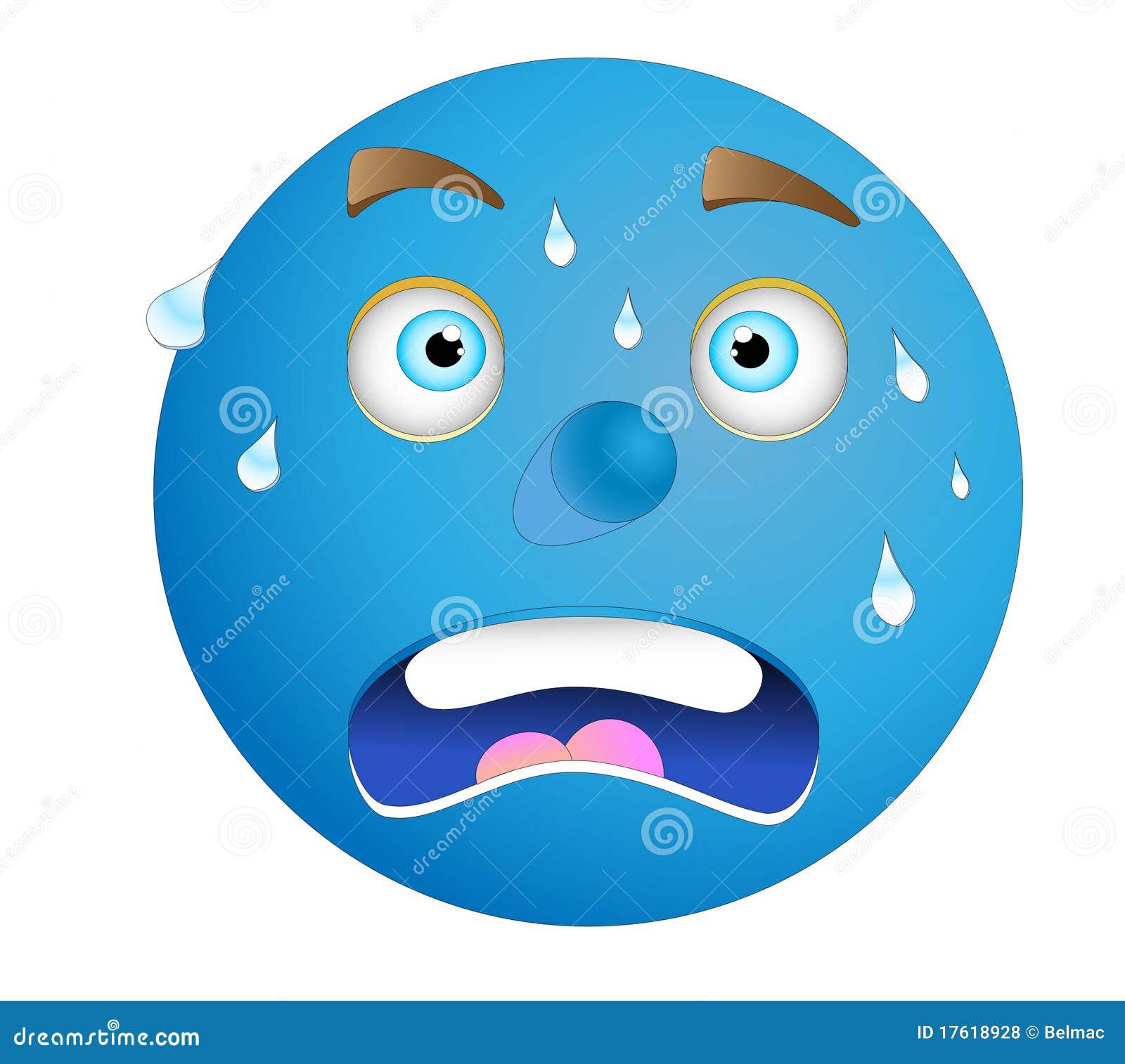 Blue Face Mask Isolated On Transparent Background. Cartoon Vector ...