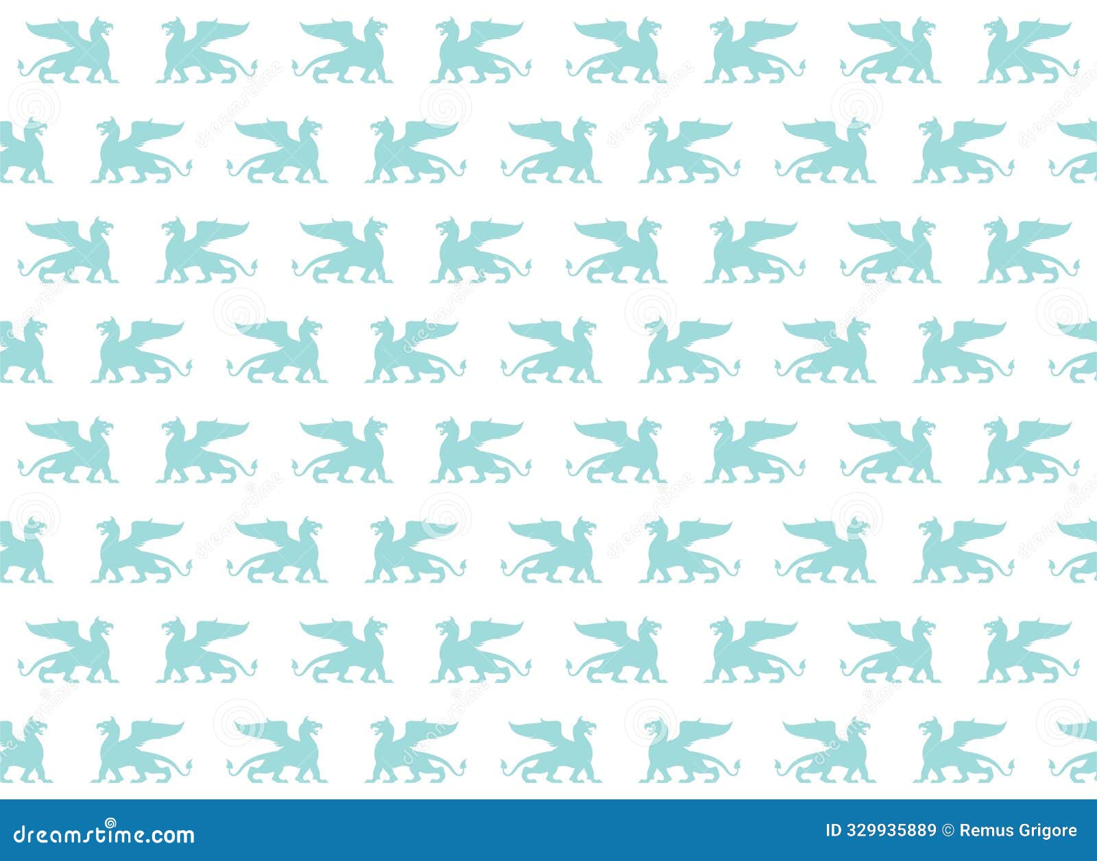 Blue Griffon Seamless Background - Cdr Format Vector Illustration ...