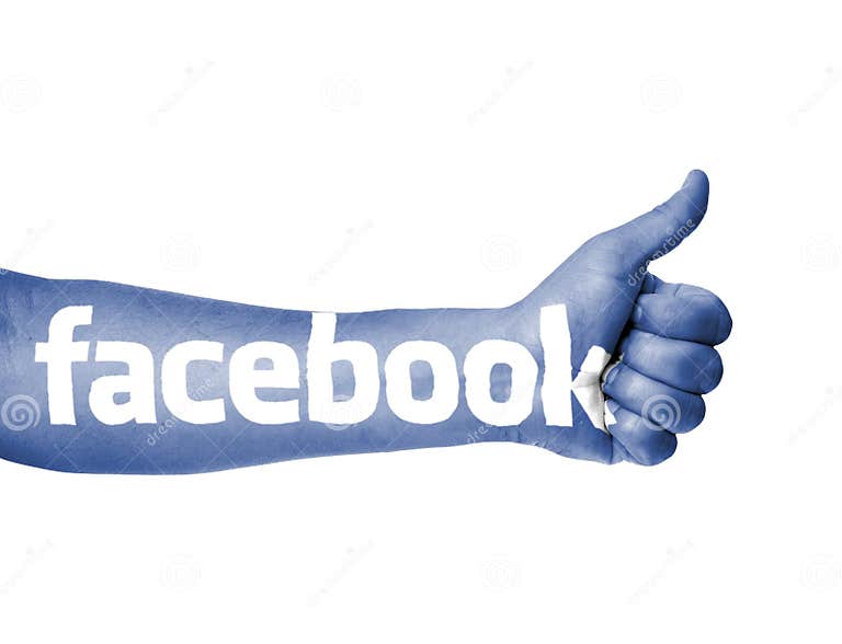 Blue facebook thumb up editorial photography. Image of facebook - 26037562