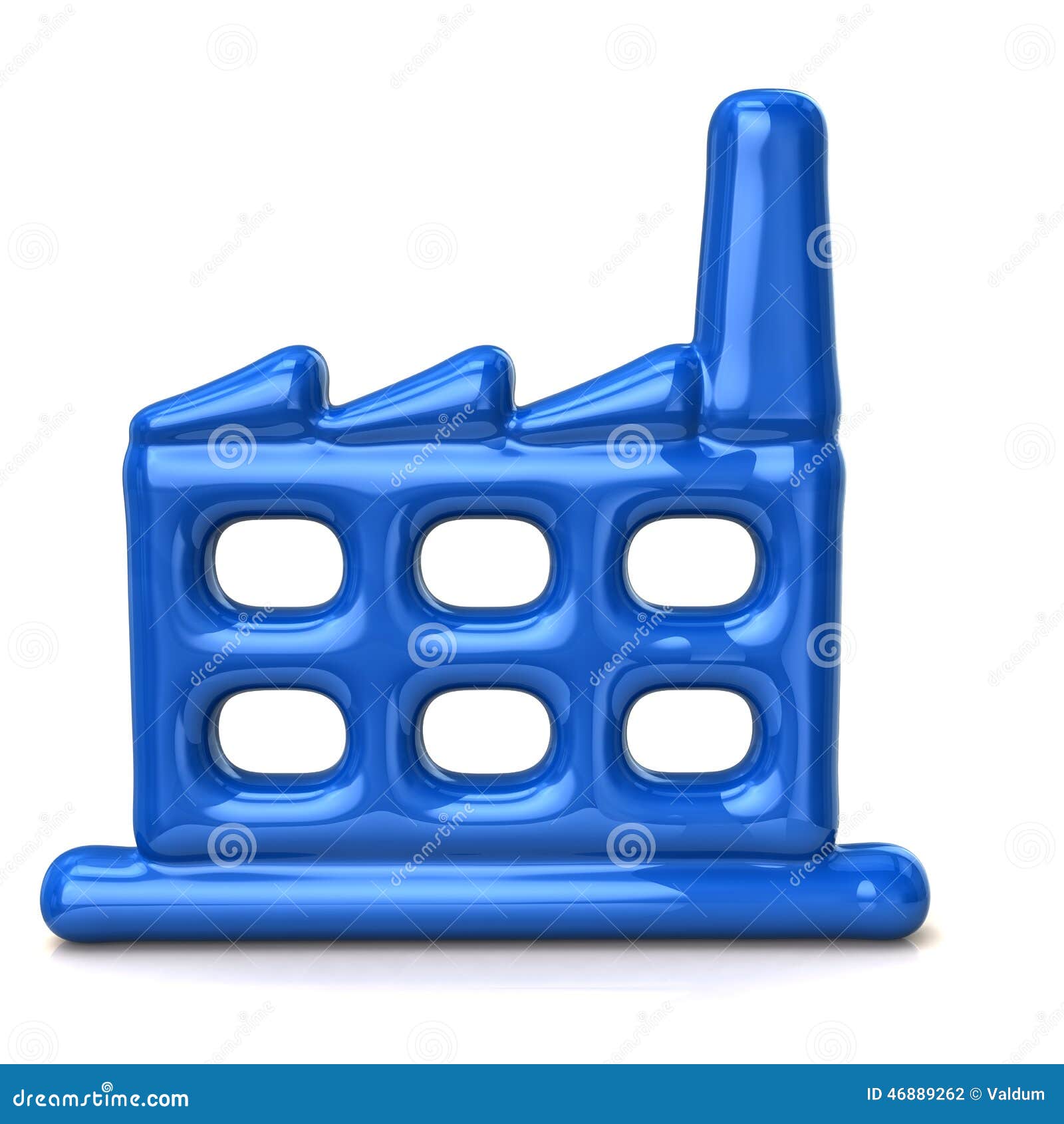 Blue factory stock illustration. Illustration of icon - 46889262