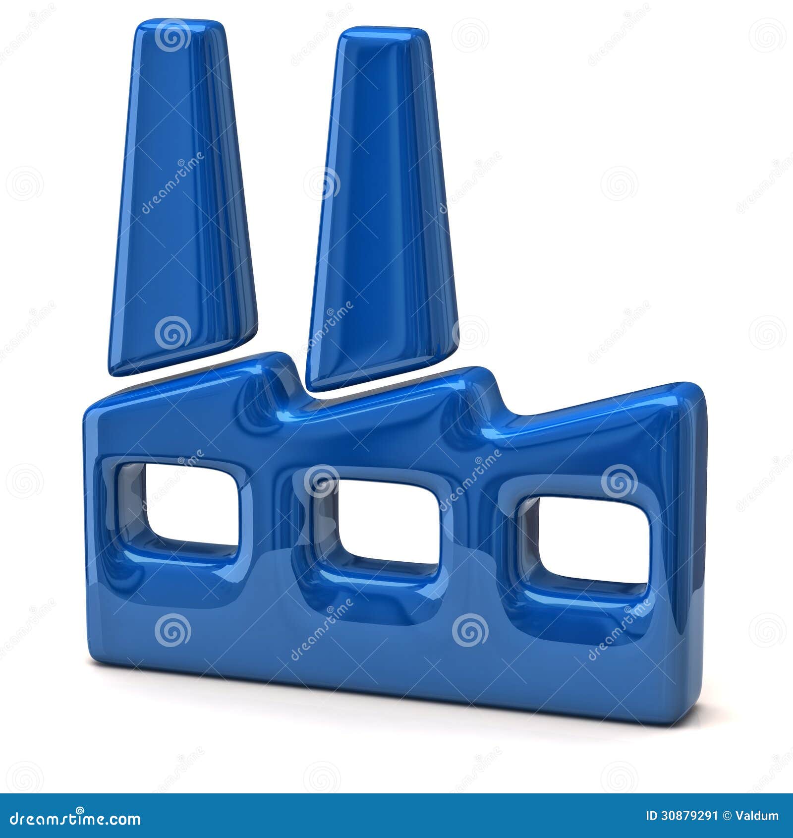 Blue factory stock illustration. Illustration of export - 30879291