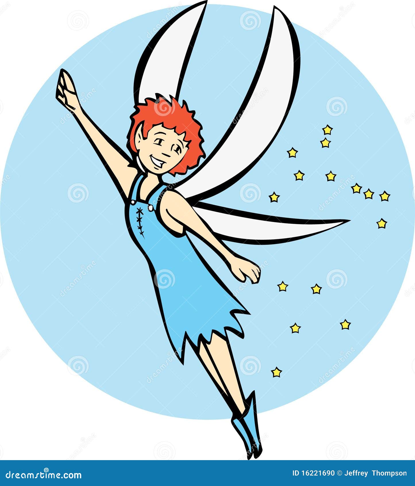 Blue Fairy stock vector. Illustration of wings, blue - 16221690
