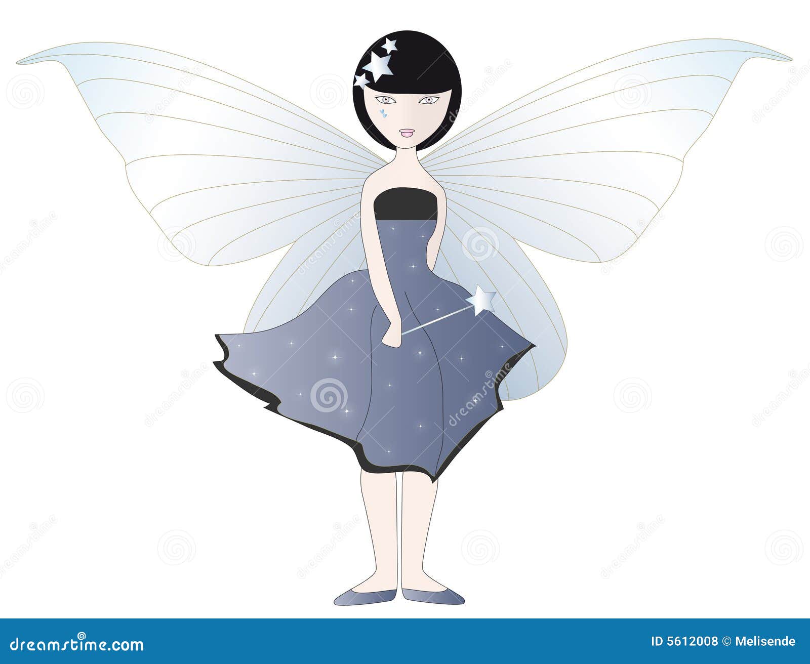 Blue Fairy stock illustration. Illustration of princess - 5612008