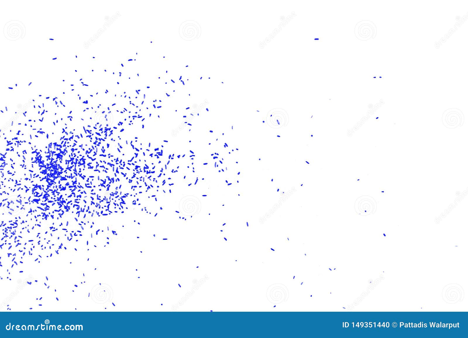 Blue Falling Particles Round Shape on White Backround Stock Photo ...