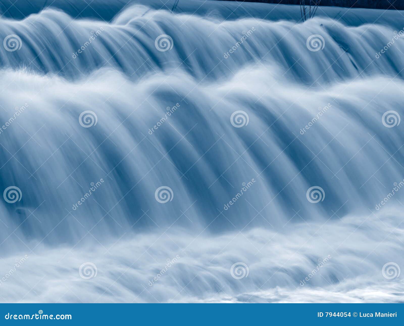 Blue falling water texture stock photo. Image of river - 7944054