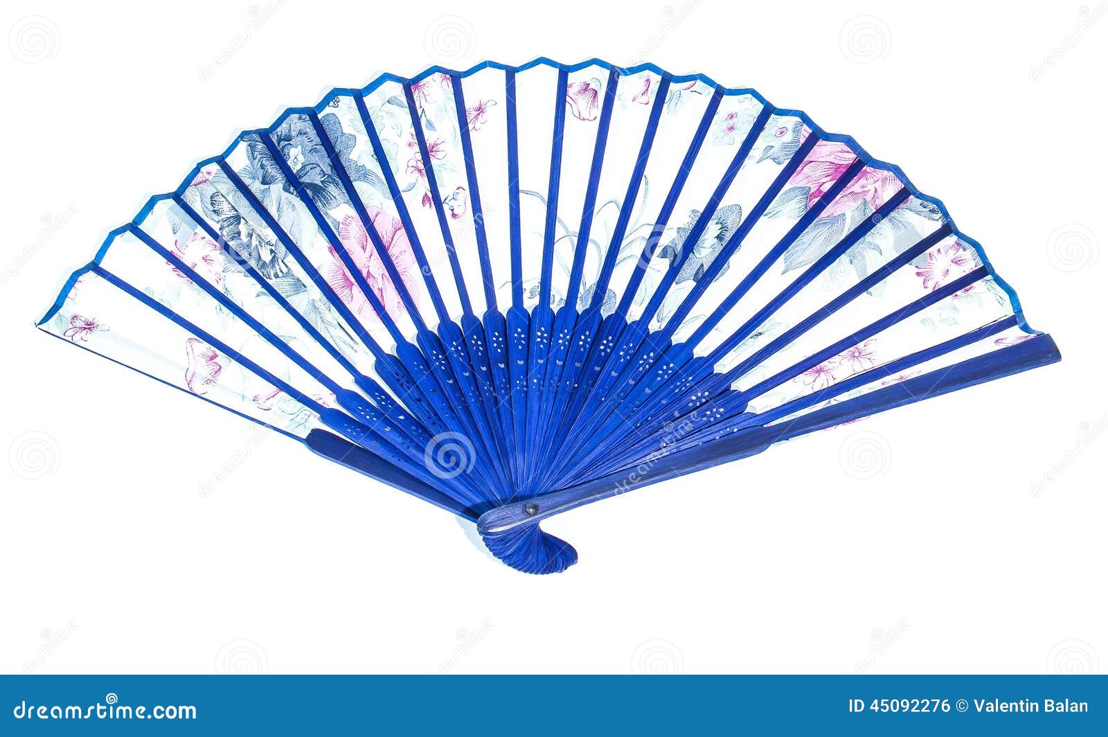 Blue fan stock photo. Image of accessory, closeup, china - 45092276