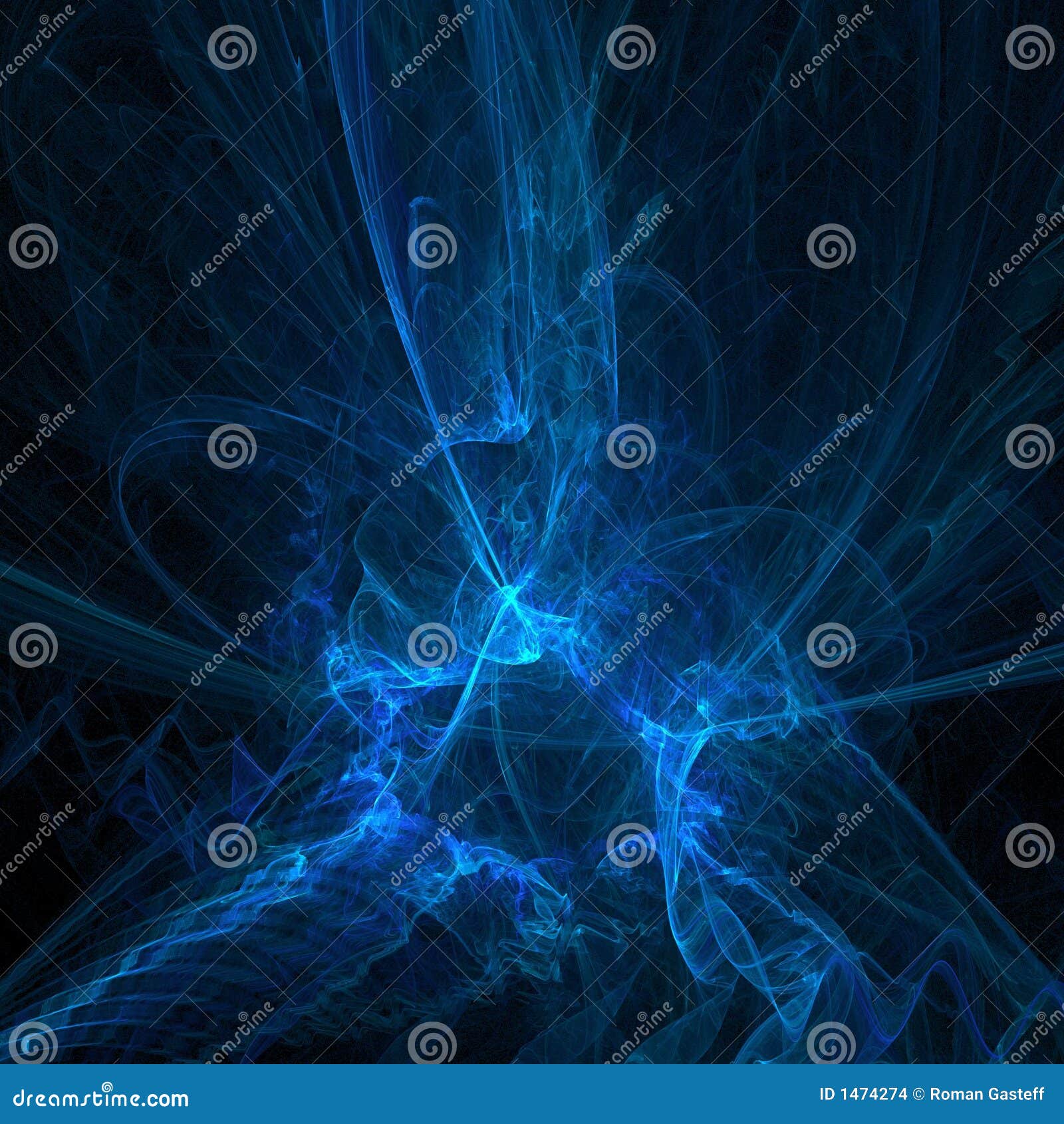 Blue fantasy stock illustration. Illustration of light - 1474274