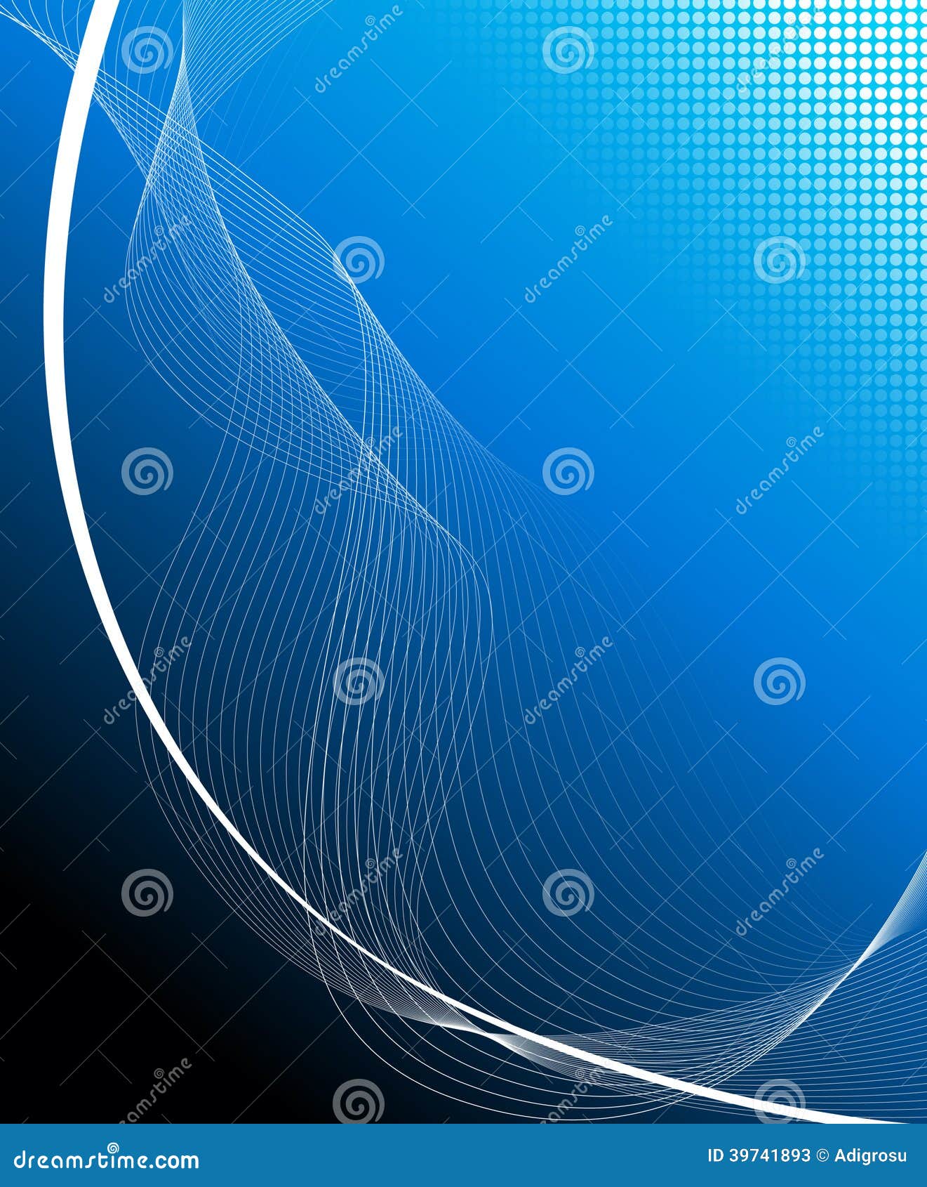 Blue Fantasy Background Composition Stock Vector - Illustration of ...