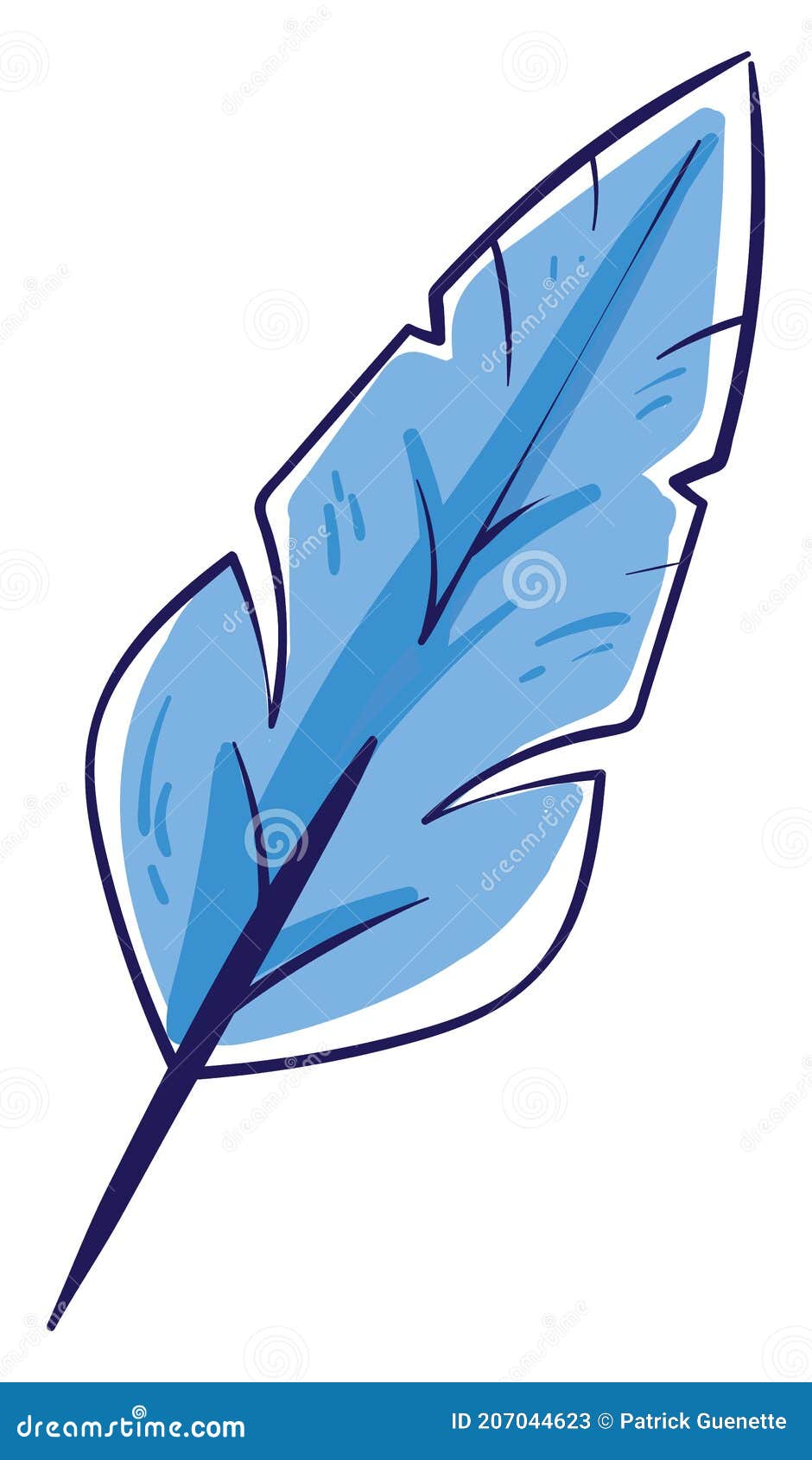 Blue Feather, Illustration, Vector Stock Vector - Illustration of white ...