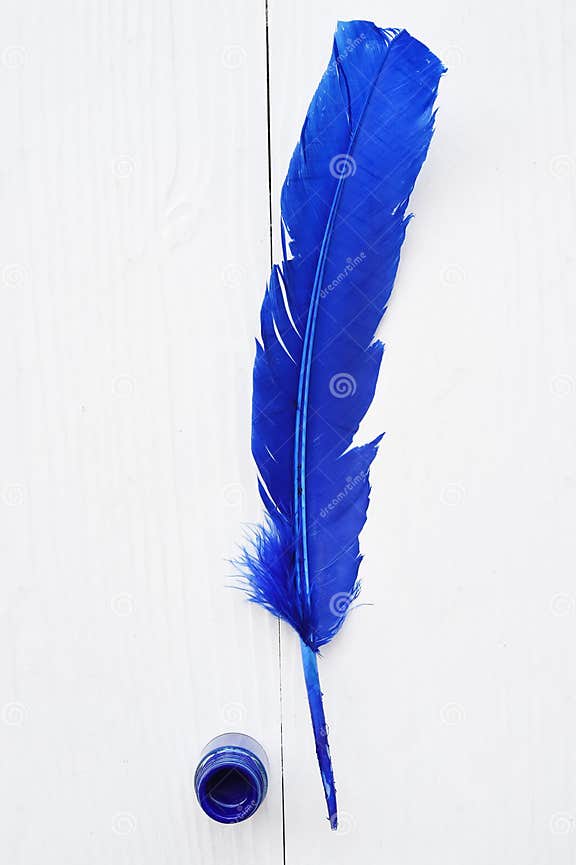 Blue feather and ink stock photo. Image of texture, abstract - 92001294