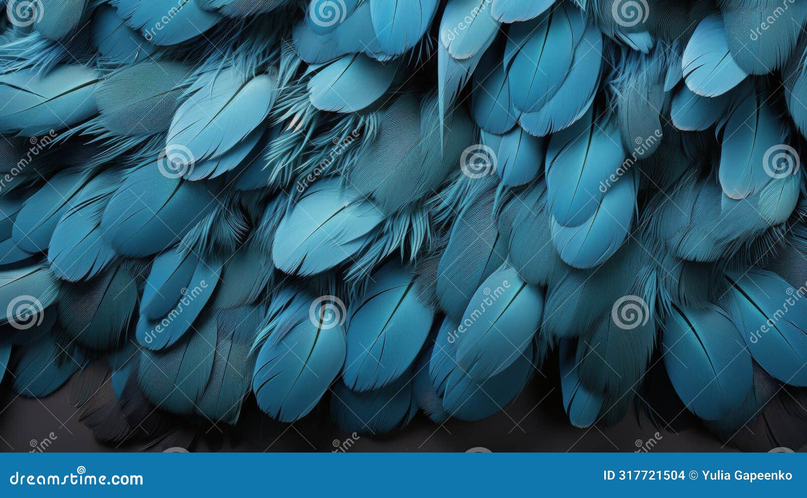 Blue Feathers Cluster stock photo. Image of texture - 317721504