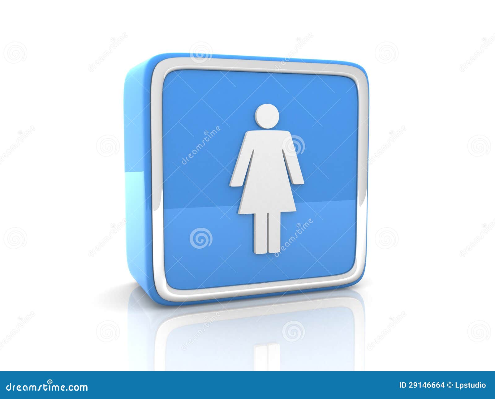 Blue female icon stock illustration. Illustration of public - 29146664