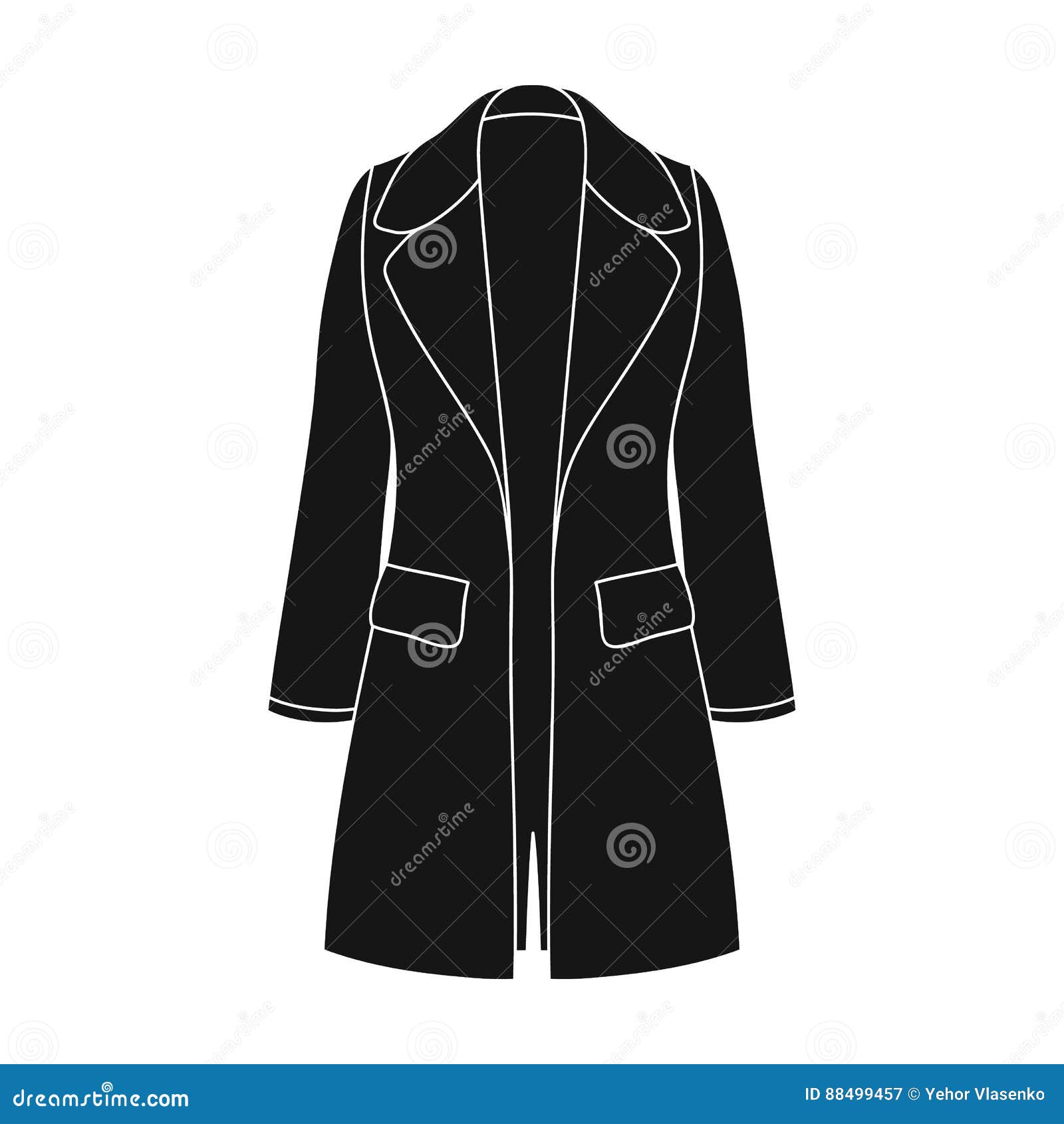 Blue Female Restrained Coat Buttoned Women S Outerwear Women Clothing