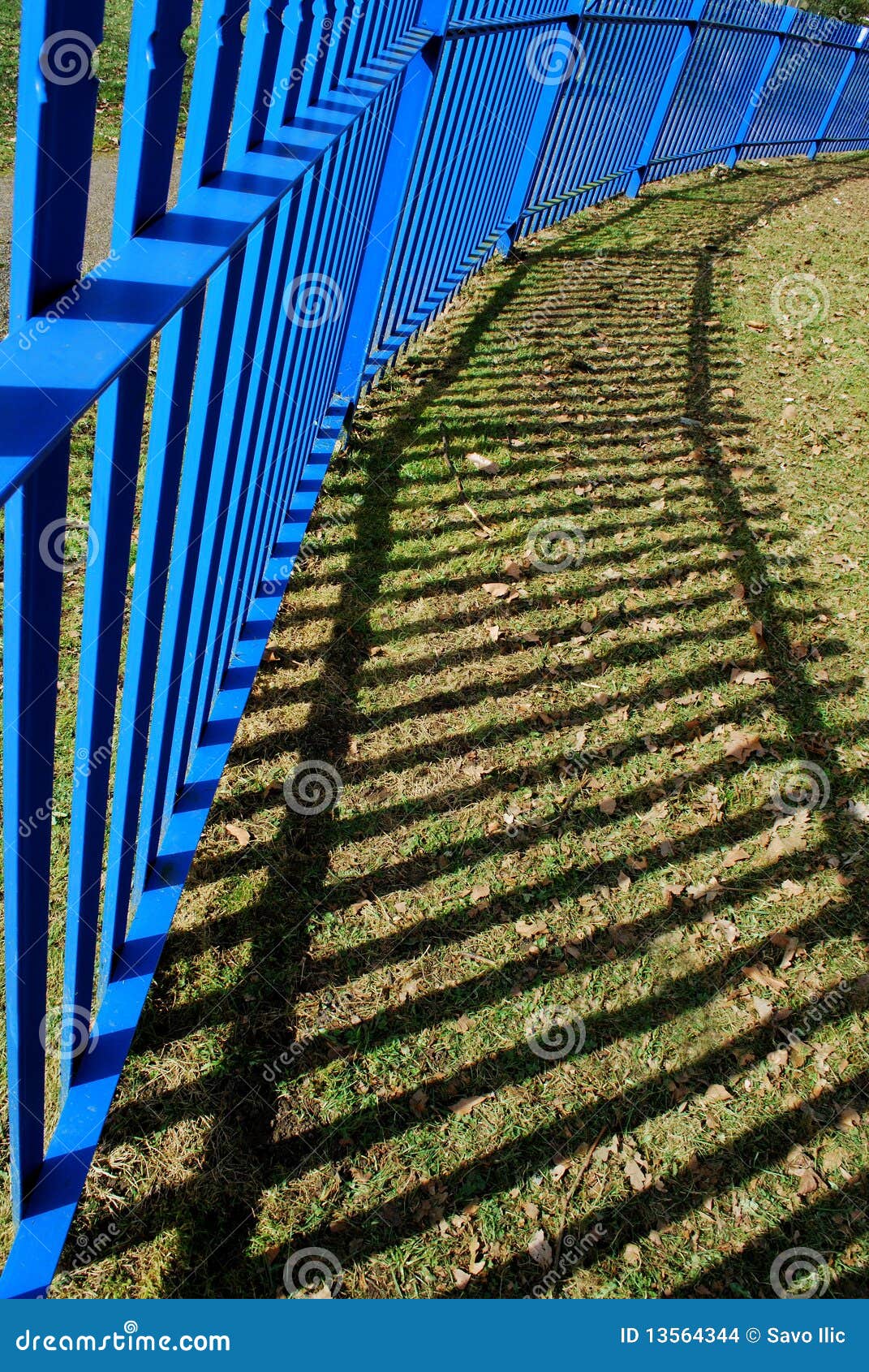 Blue fence stock photo. Image of grass, safety, outdoor - 13564344