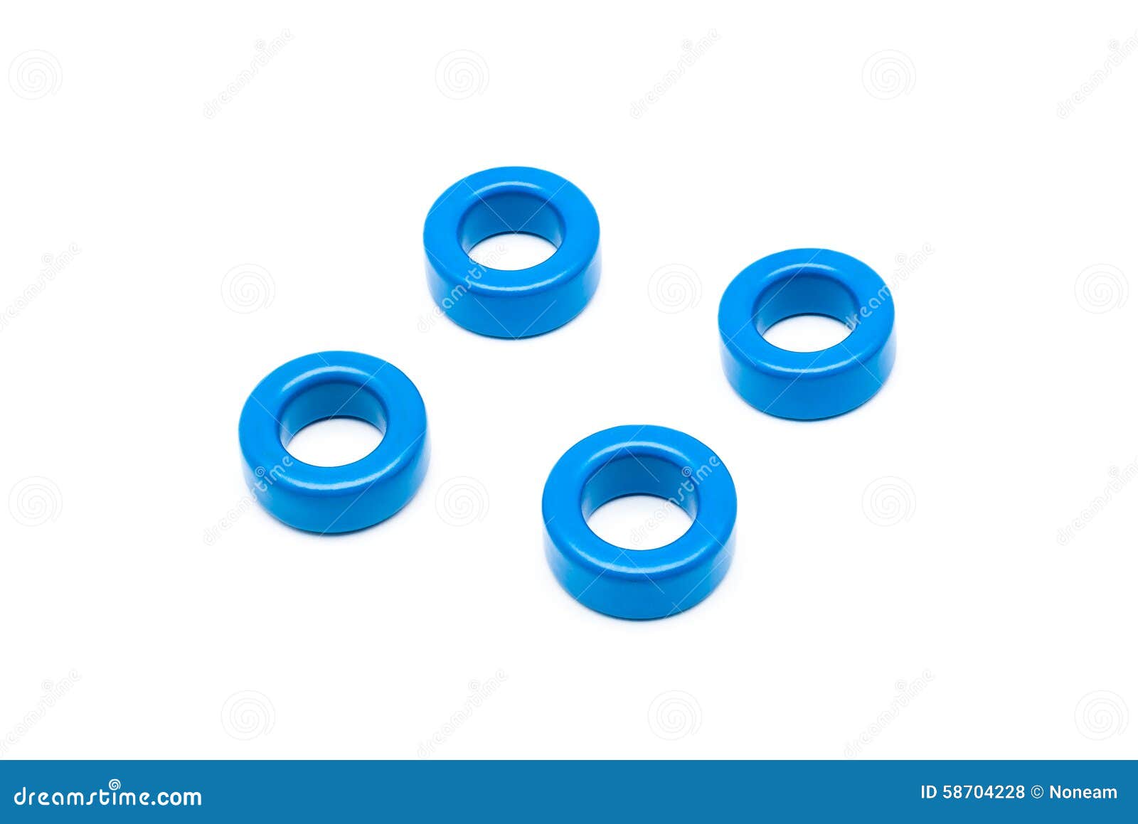Blue Ferrite Torroid Cores Of Inductor And Transformer Stock Photo ...