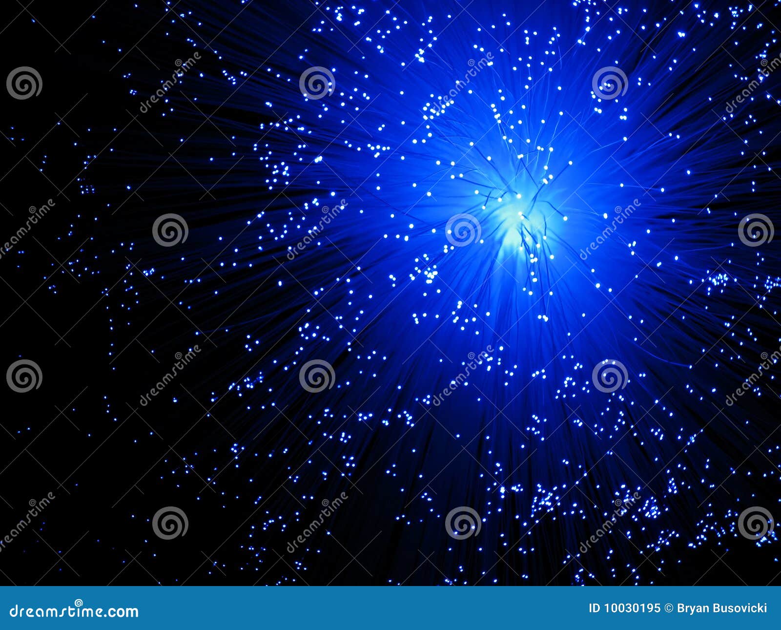 Blue Fiber Optic Burst stock illustration. Illustration of illuminated ...