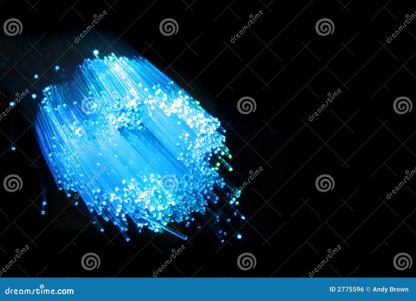 Blue Fiber Optic Cable stock photo. Image of digital, networking - 2775596