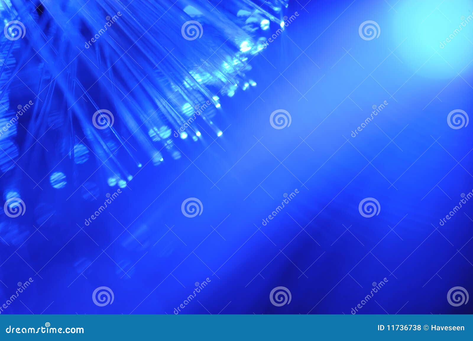 Blue fiber optics stock photo. Image of defocused, data - 11736738