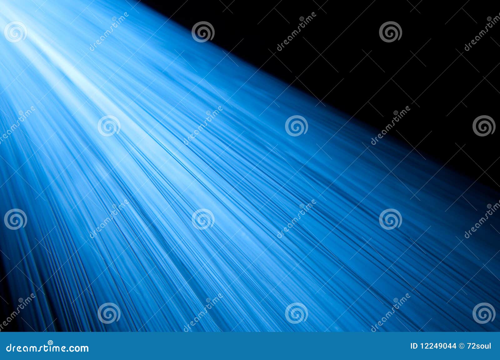 Blue fibre optic strands stock photo. Image of illuminated - 12249044