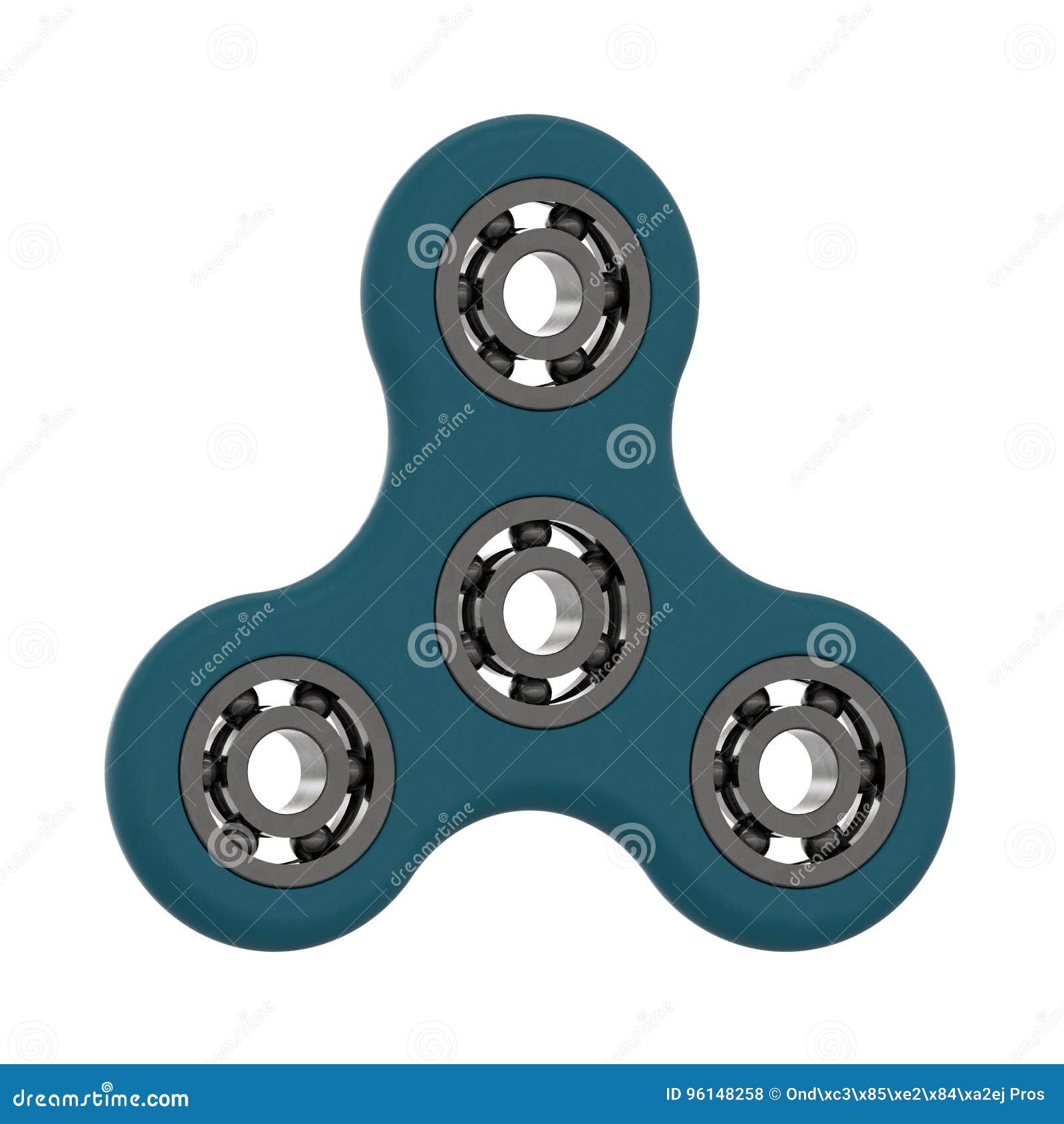 Blue Fidget Spinner - 3D Illustration Render Modern Stock Illustration ...