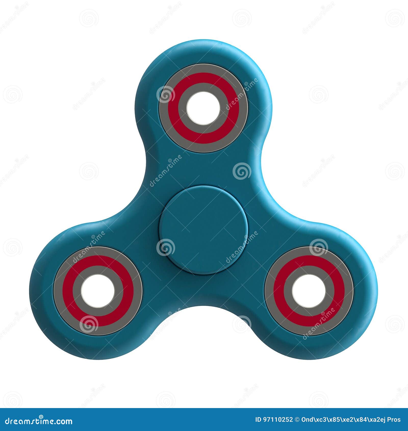 Blue Fidget Spinner - 3D Illustration Render Modern Stock Illustration ...