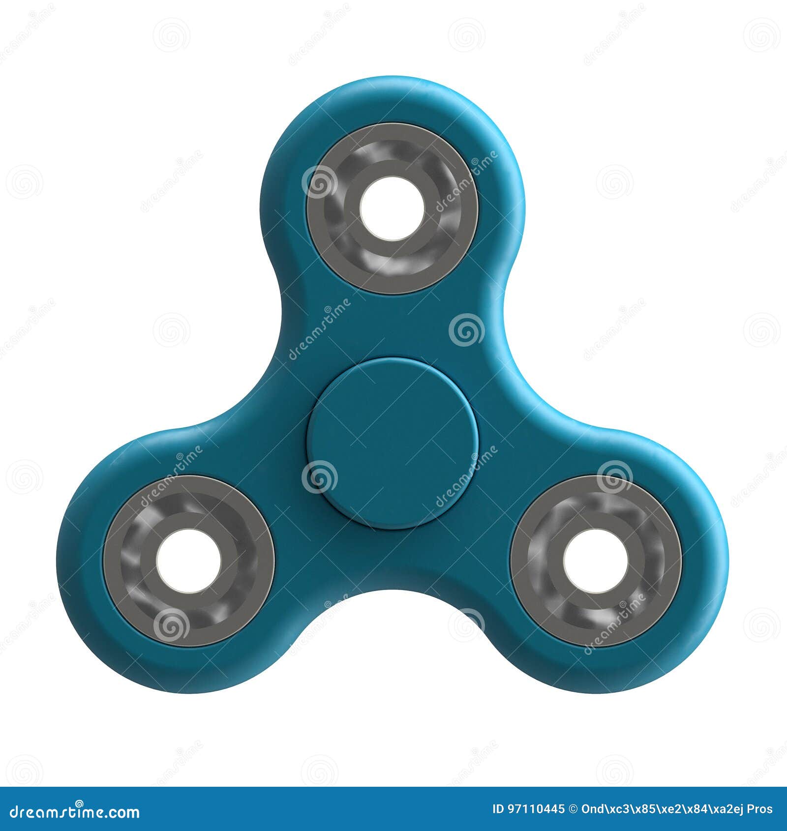 Blue Fidget Spinner - 3D Illustration Render Modern Stock Illustration ...