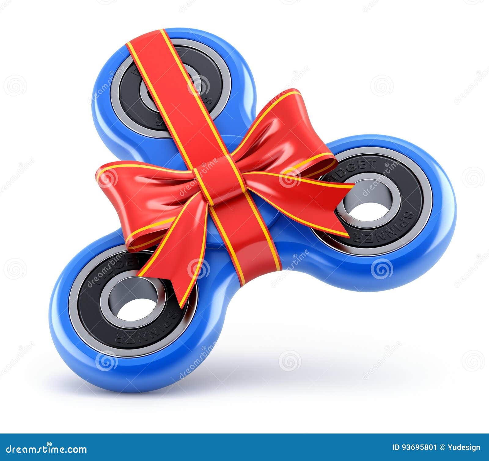 Blue fidget spinner gift stock illustration. Illustration of spinner ...