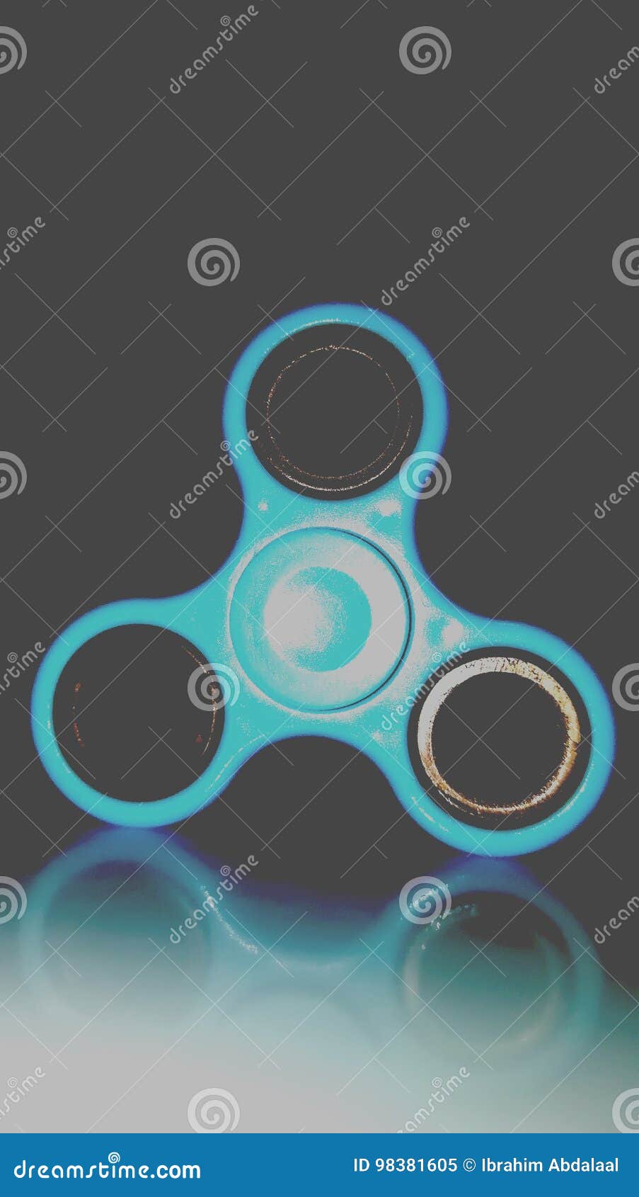 Blue Fidget Spinner stock image. Image of nice, fast - 98381605