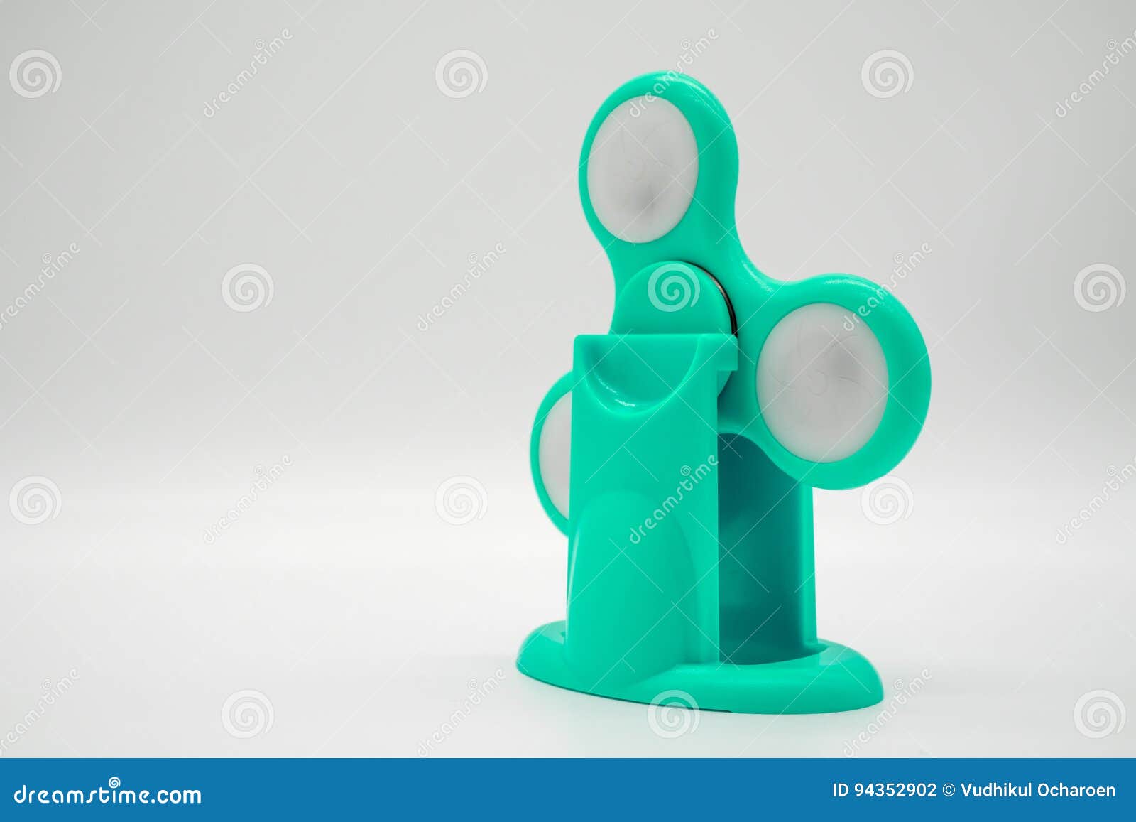 Blue fidget spinner stock photo. Image of lifestyle, object - 94352902