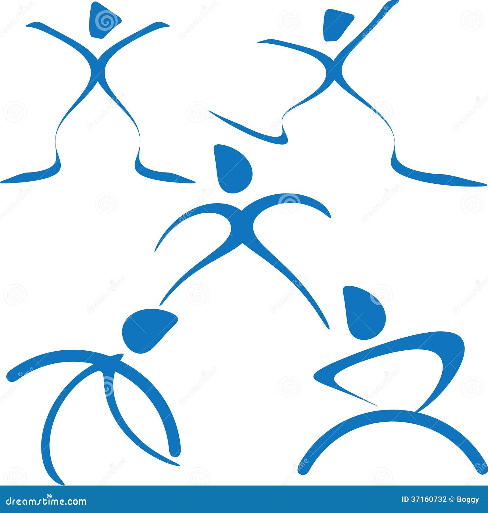 Blue figure stock vector. Illustration of shape, white - 37160732