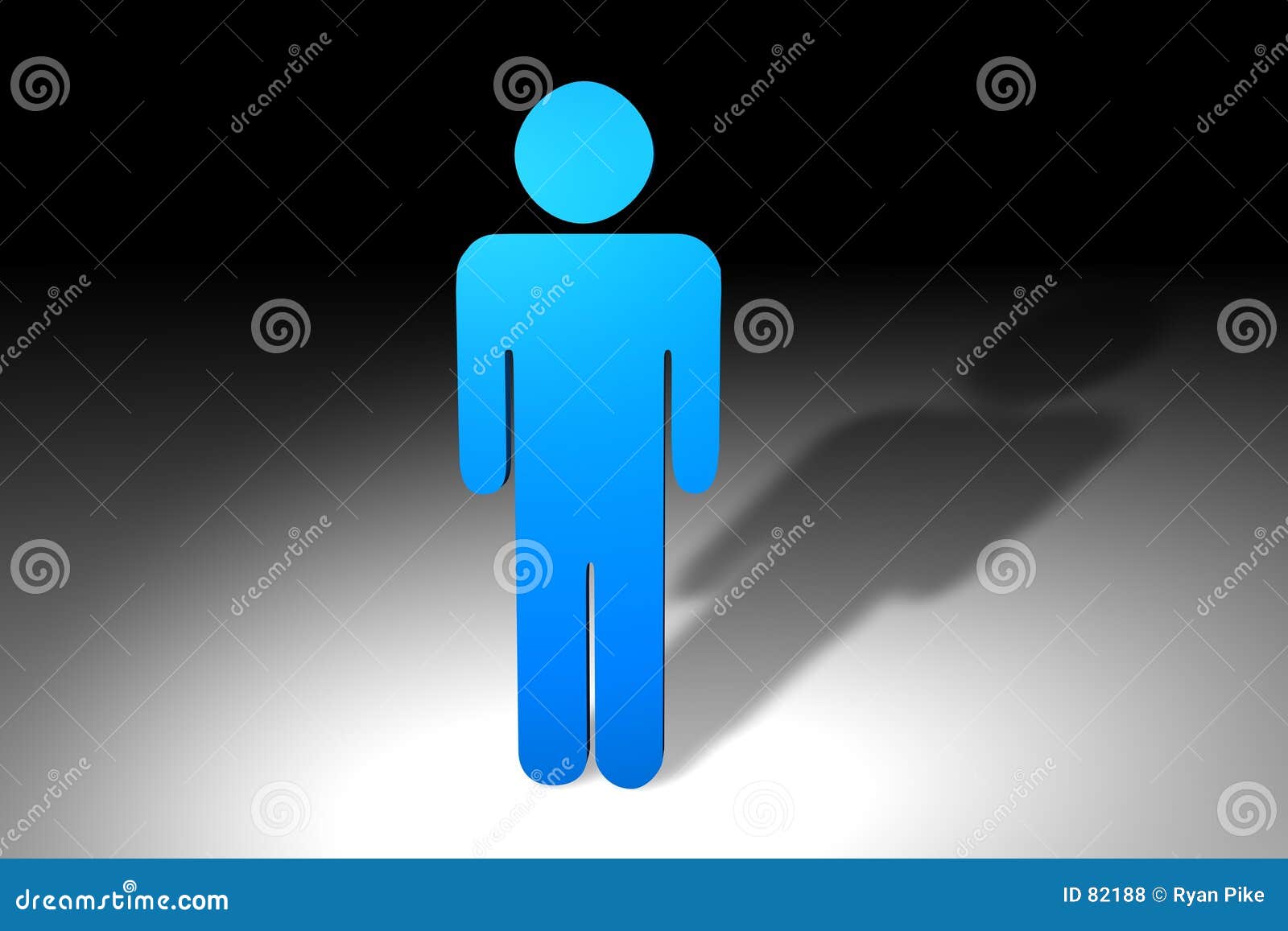 Blue figure stock illustration. Illustration of cutout, shadow - 82188