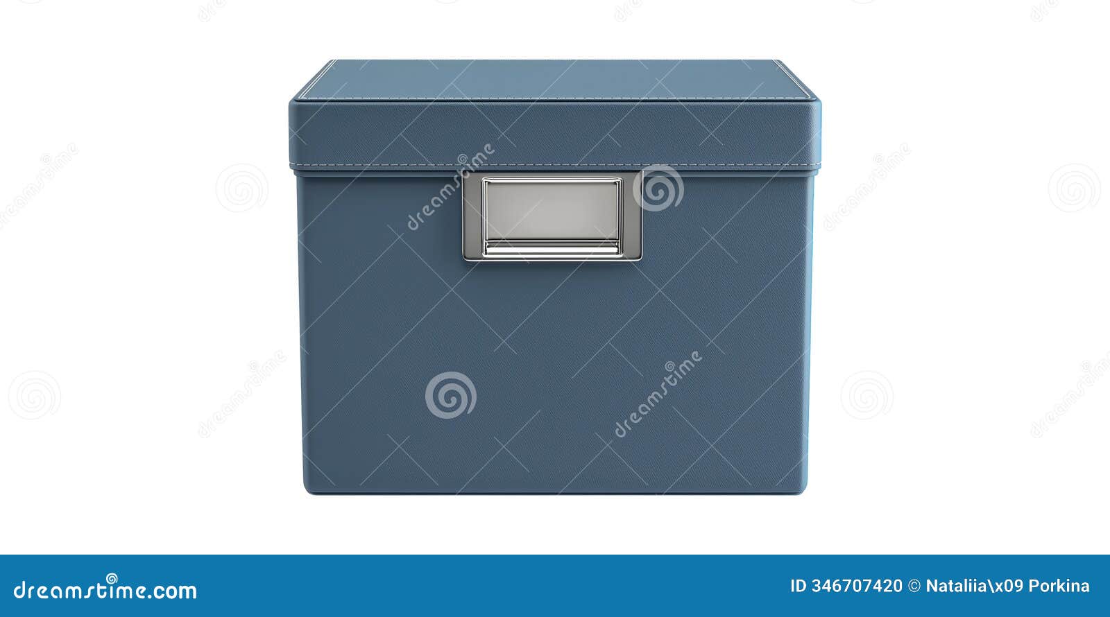 Blue File Box 3D Isolated on Transparent Background Stock Photo - Image ...
