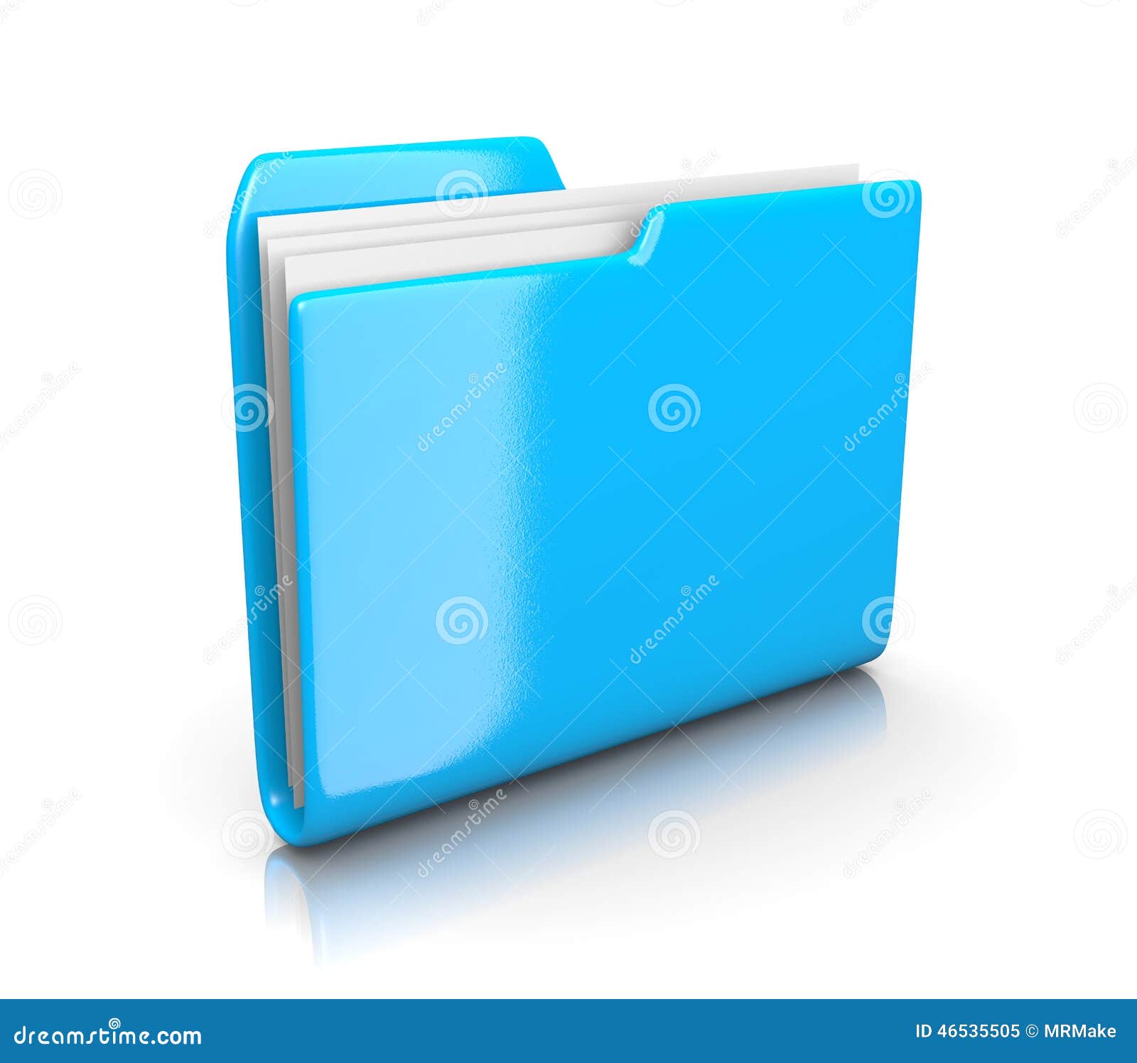 Blue File Folder stock illustration. Illustration of single - 46535505