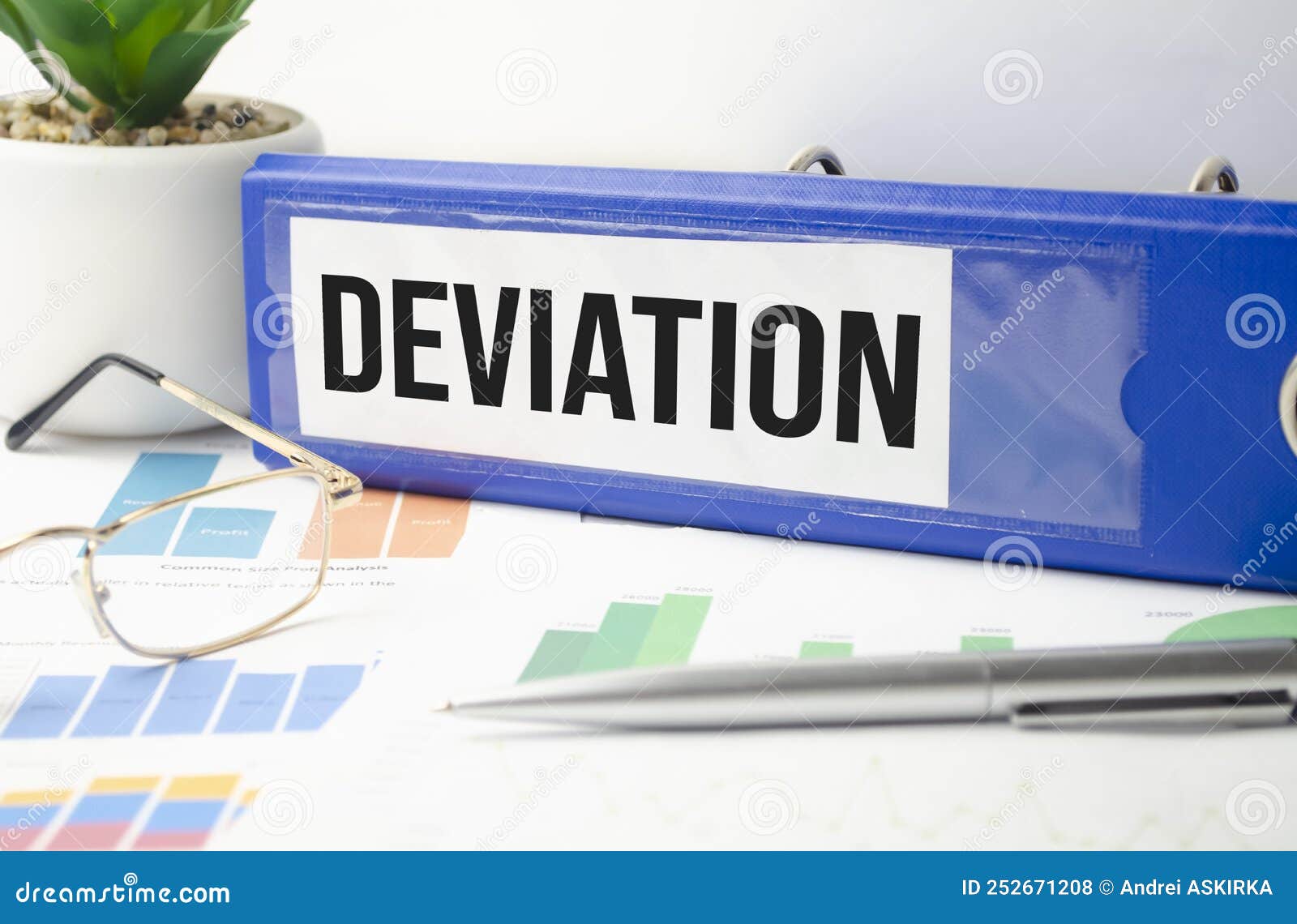 Blue File Folder with Words Take Deviation. Business Concept Stock ...