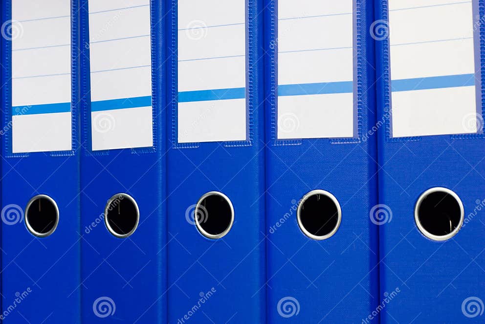 Blue file folders stock image. Image of filing, folder - 5033009